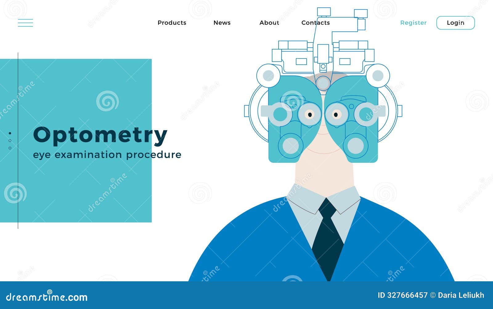 Optometry. Eye Test and Prescription Glasses. Male Perform Eye Test ...