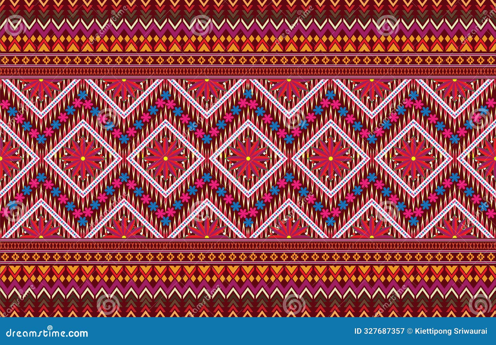 Mayan American Indian Pattern Tribal Ethnic Motifs Geometric Seamless ...