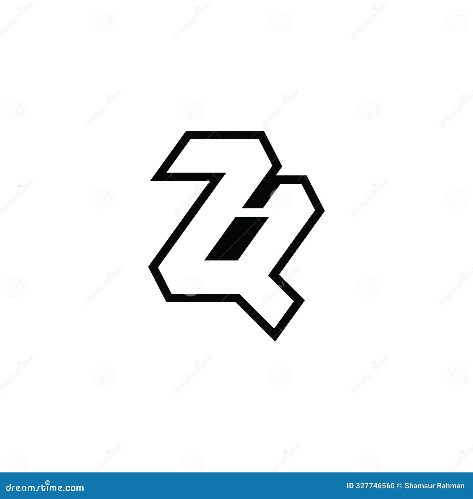 Alphabet Initials Logo ZQ, QZ, Q and Z Stock Vector - Illustration of ...