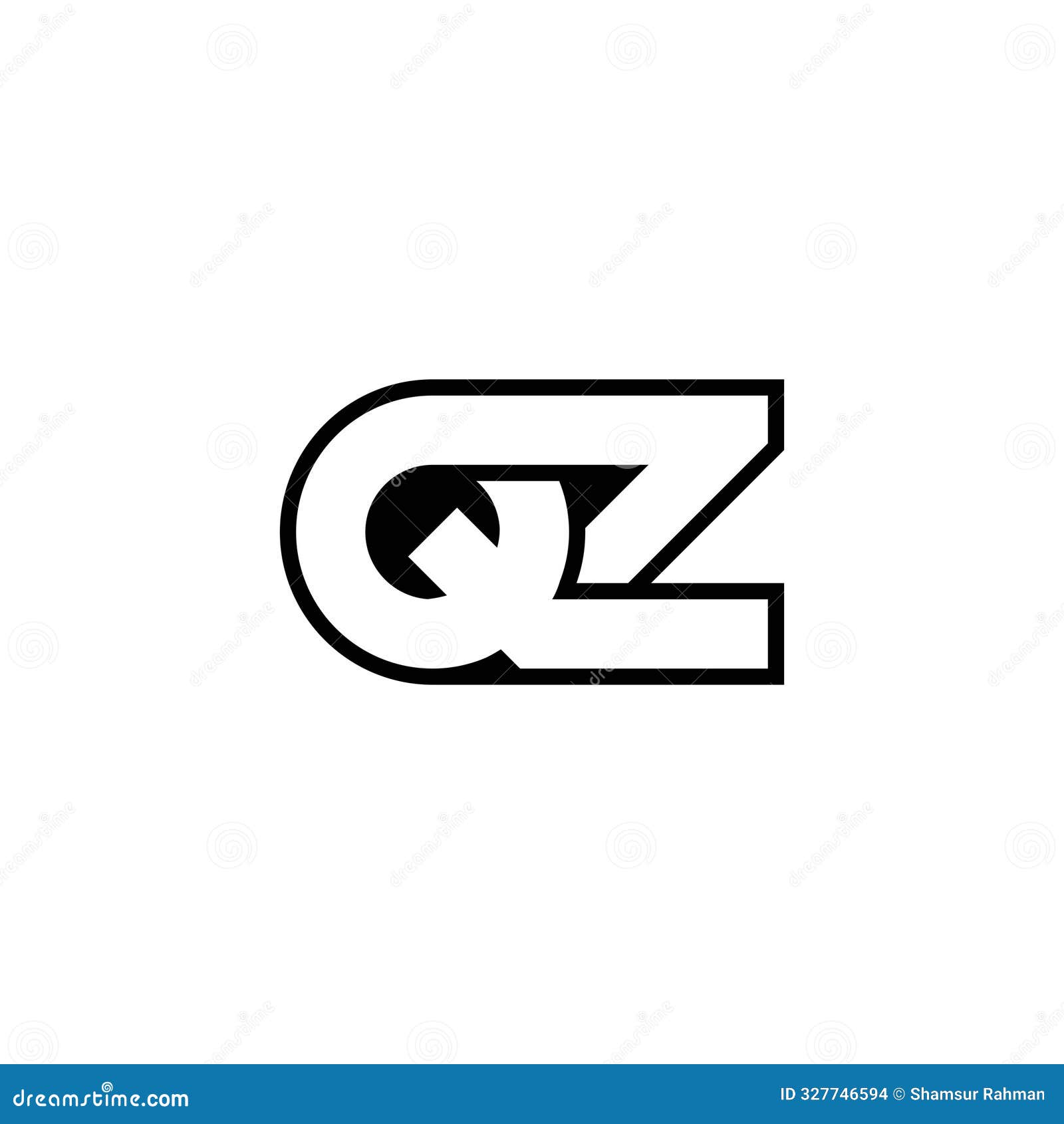Alphabet Initials Logo ZQ, QZ, Q and Z Stock Vector - Illustration of ...