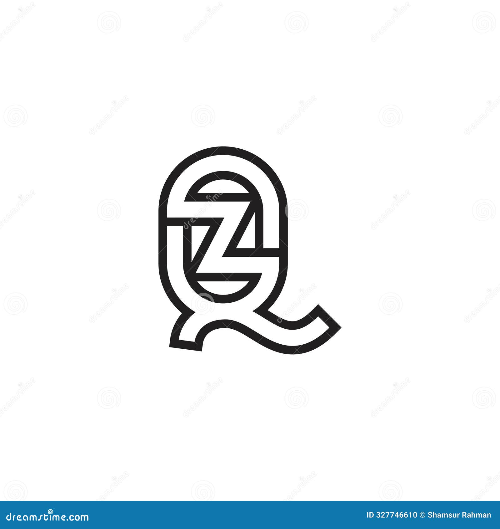 Alphabet Initials Logo ZQ, QZ, Q and Z Stock Vector - Illustration of ...