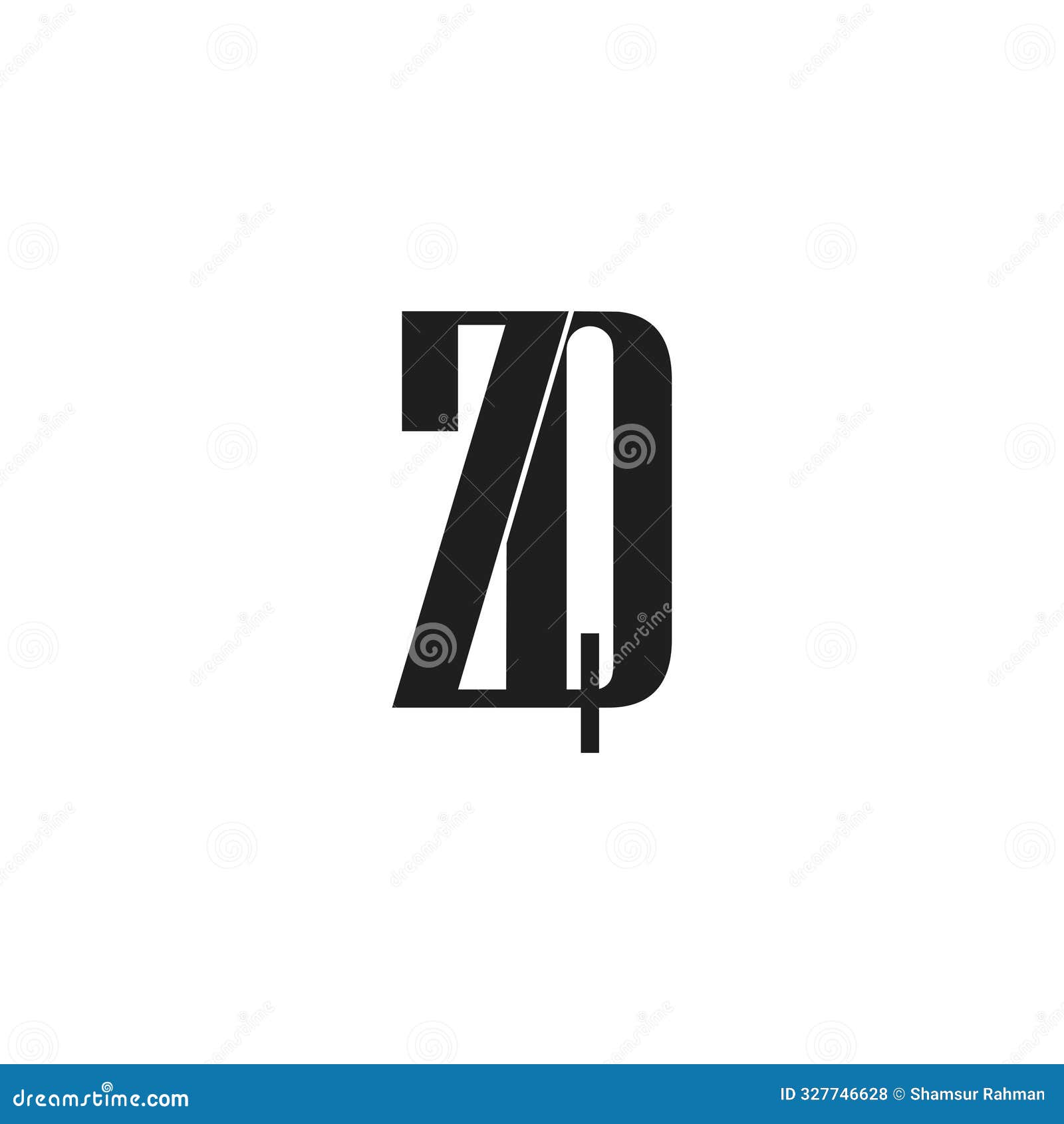 Alphabet Initials Logo ZQ, QZ, Q and Z Stock Vector - Illustration of ...