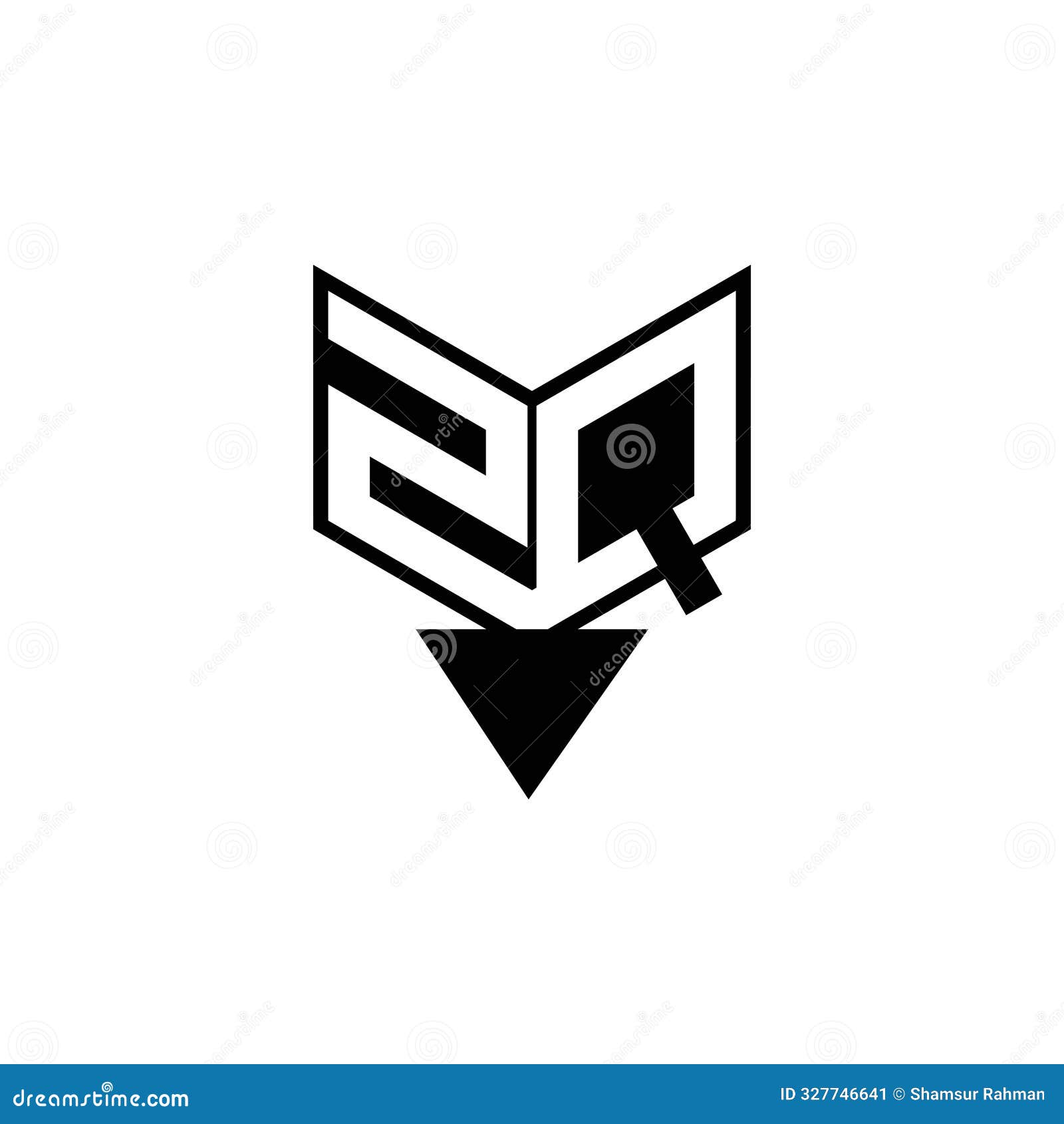 Alphabet Initials Logo ZQ, QZ, Q and Z Stock Vector - Illustration of ...