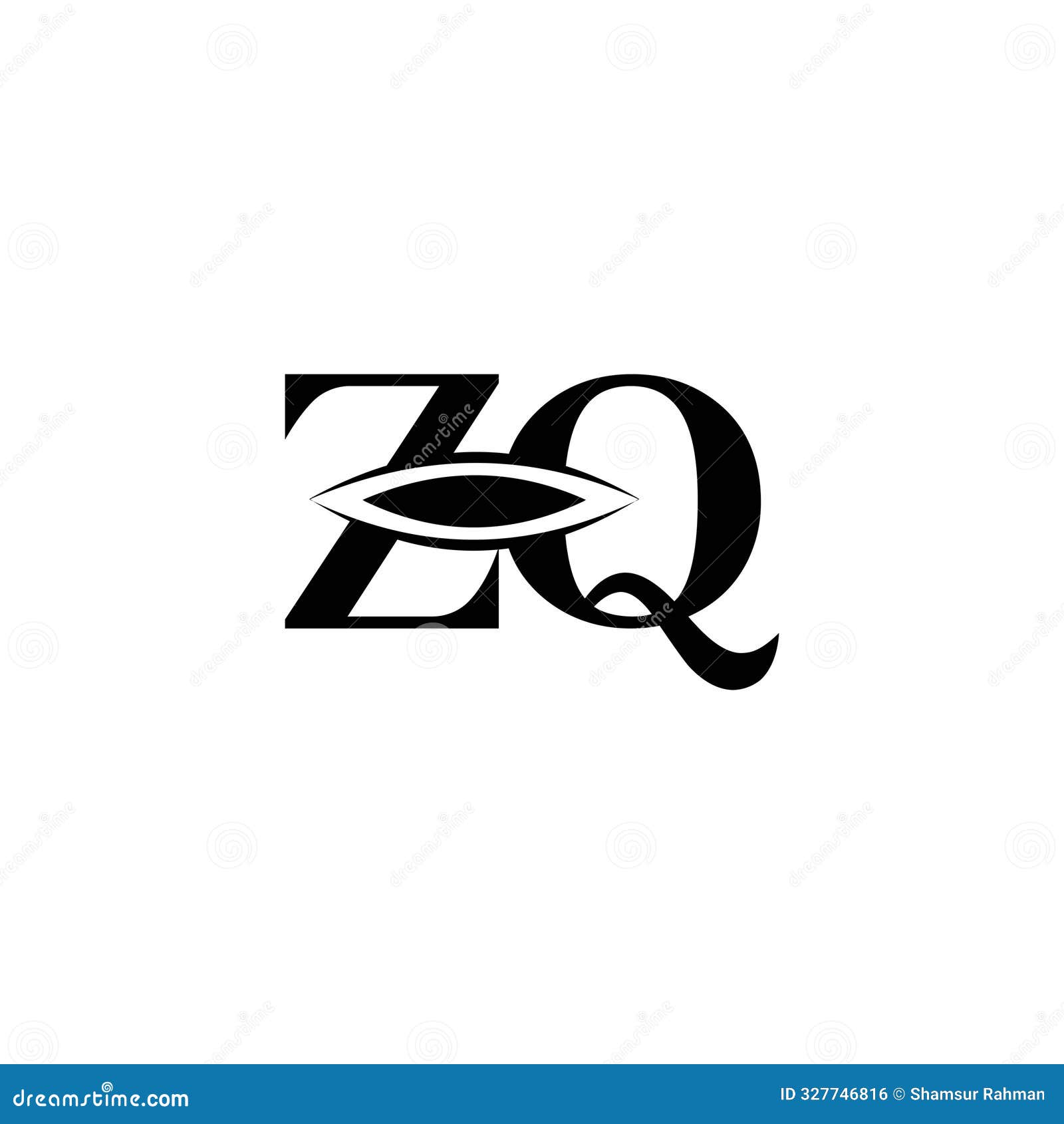Alphabet Initials Logo ZQ, QZ, Q and Z Stock Illustration ...