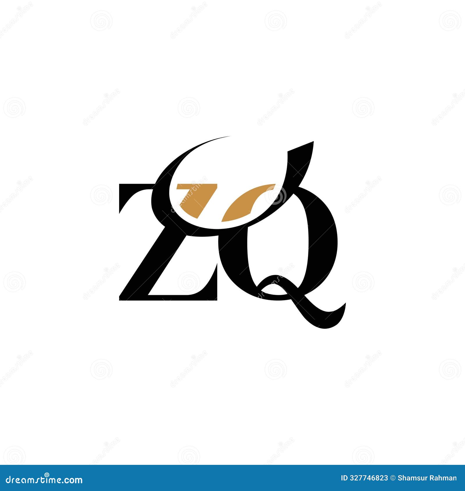 Alphabet Initials Logo ZQ, QZ, Q and Z Stock Illustration ...