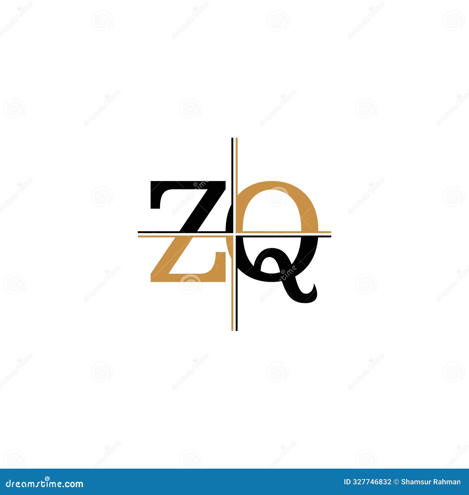 Alphabet Initials Logo ZQ, QZ, Q and Z Stock Illustration ...