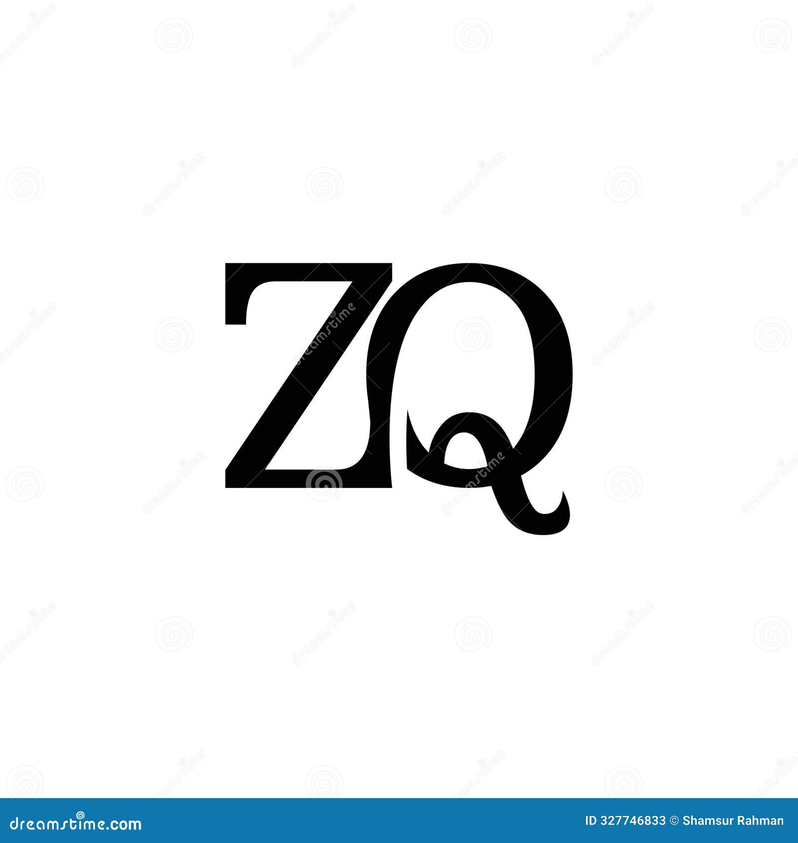 Alphabet Initials Logo ZQ, QZ, Q and Z Stock Vector - Illustration of ...