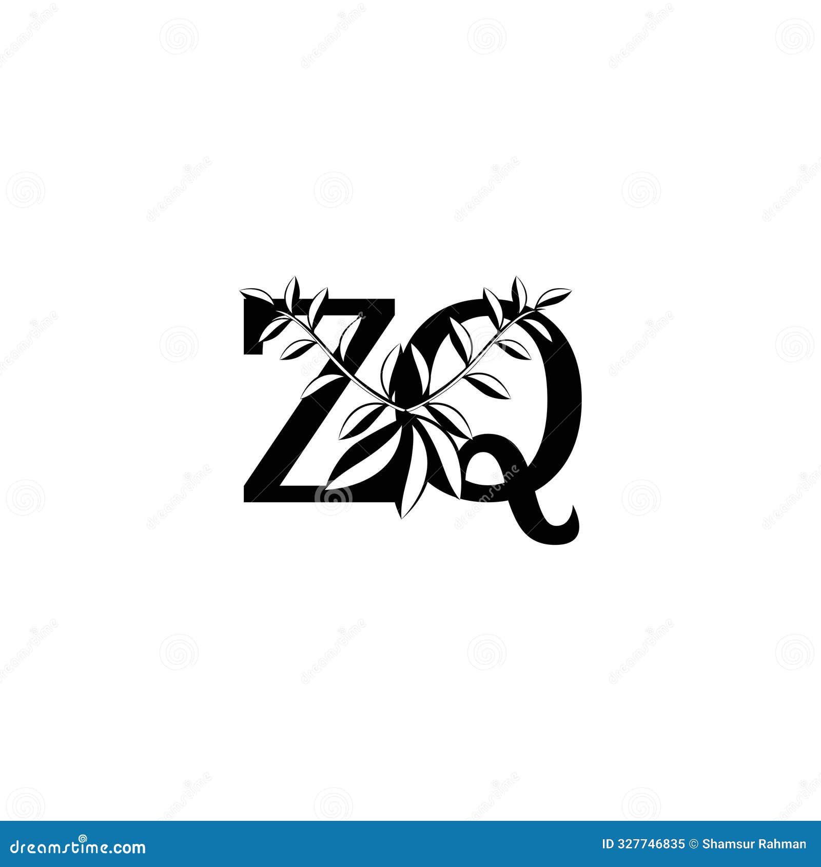 Alphabet Initials Logo ZQ, QZ, Q and Z Stock Vector - Illustration of ...