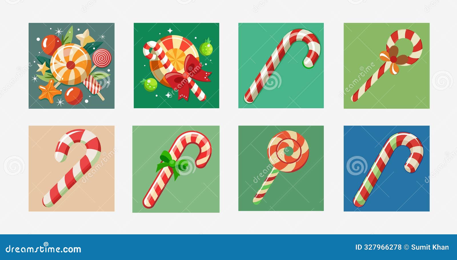 Christmas Candy Stick - Festive Printable Graphics Design Stock Vector ...