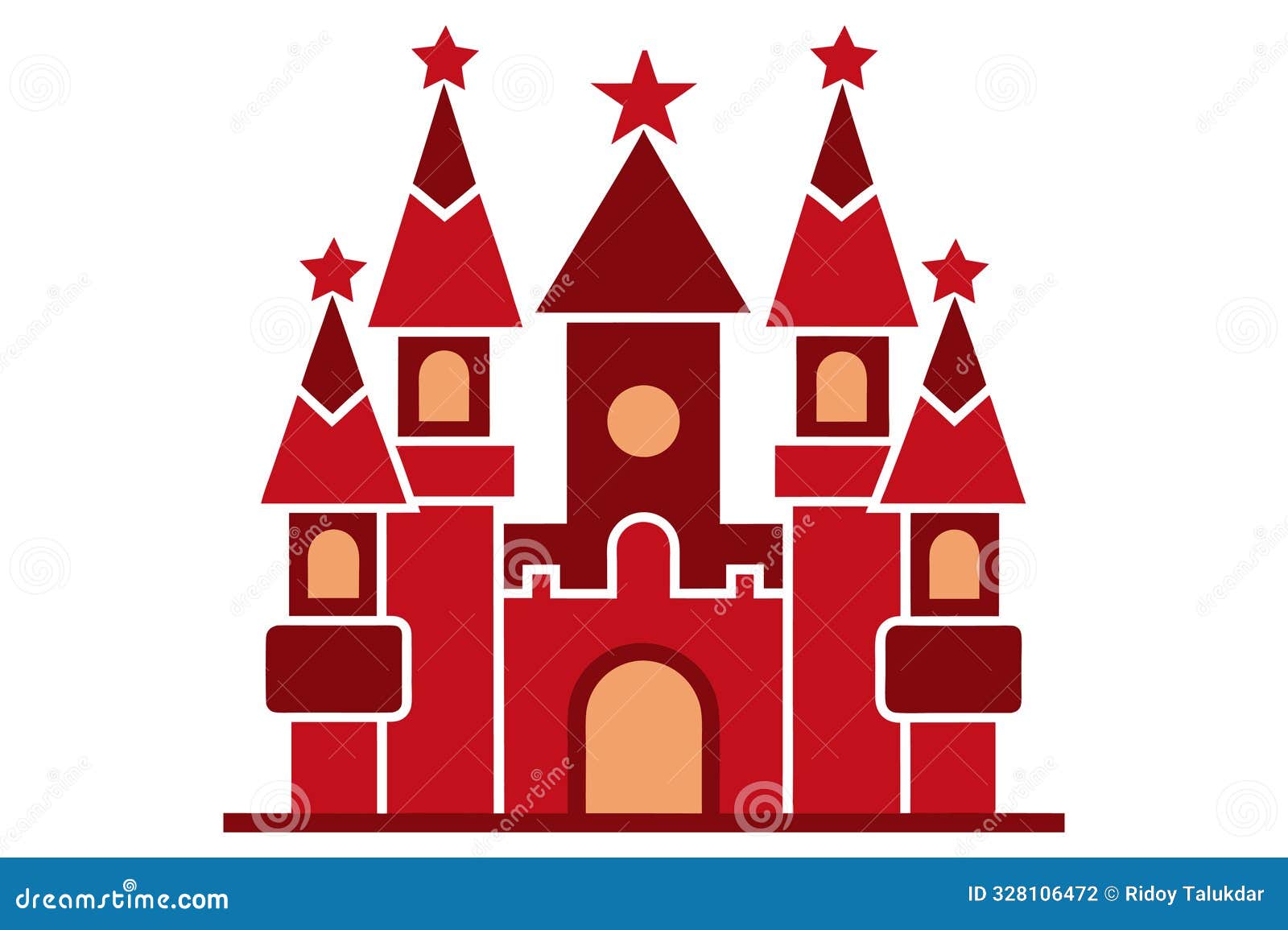 Medieval Fairytale Castle Logo Vector Illustration Design Stock Vector ...