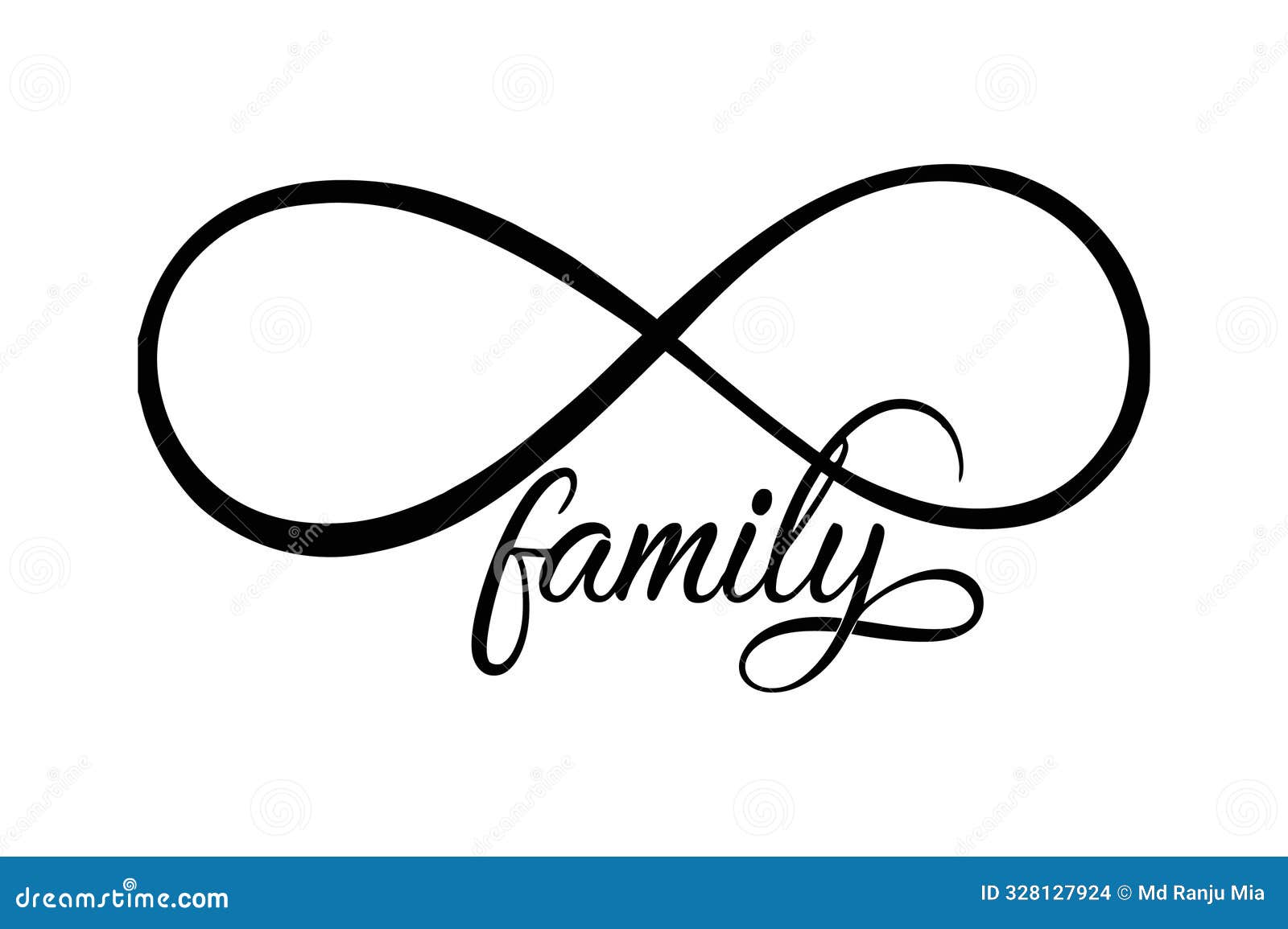 Family Infinity Craft Design Vector Illustration. Stock Vector ...