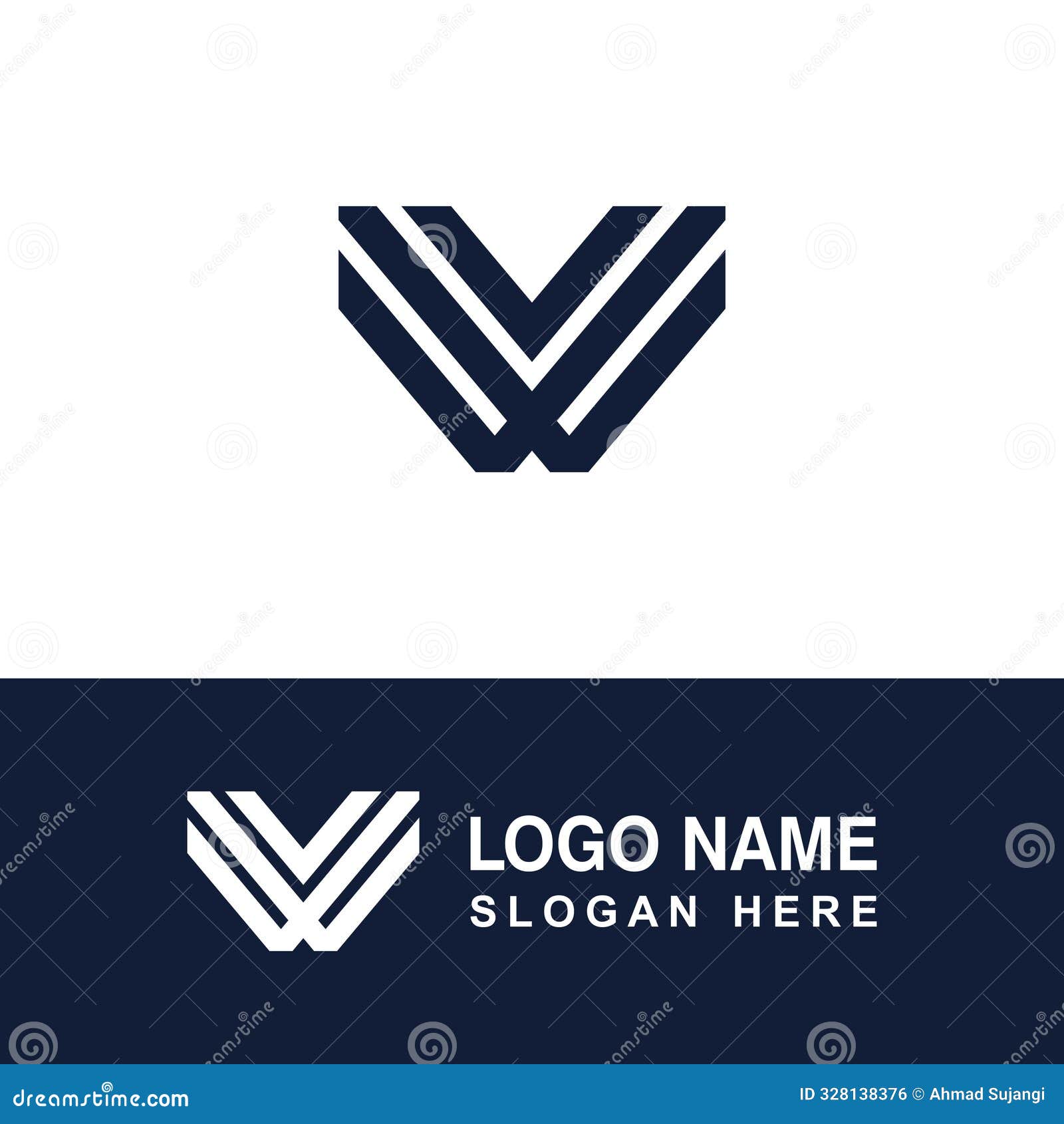 Amazing V Monogram Logo Template. Stock Vector - Illustration of ...