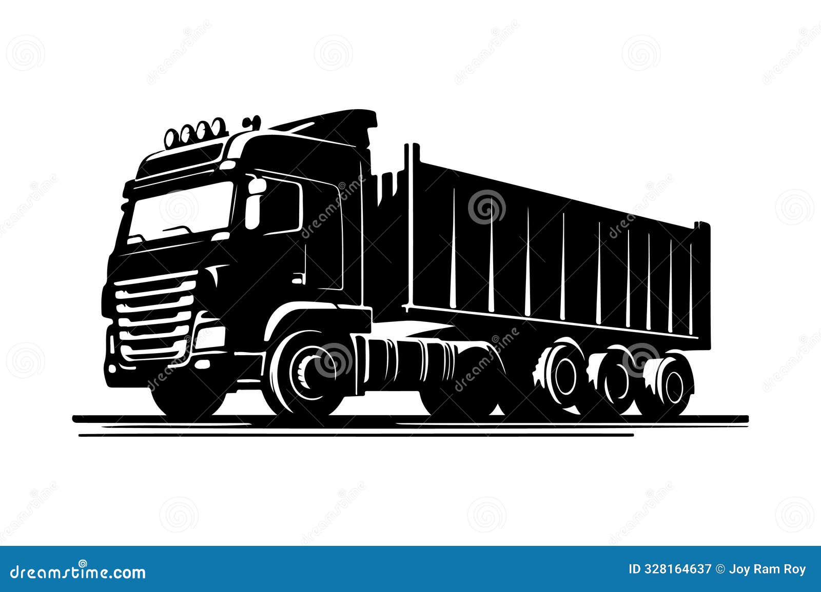 Container Track Vector Silhouette Eps Stock Vector - Illustration of ...