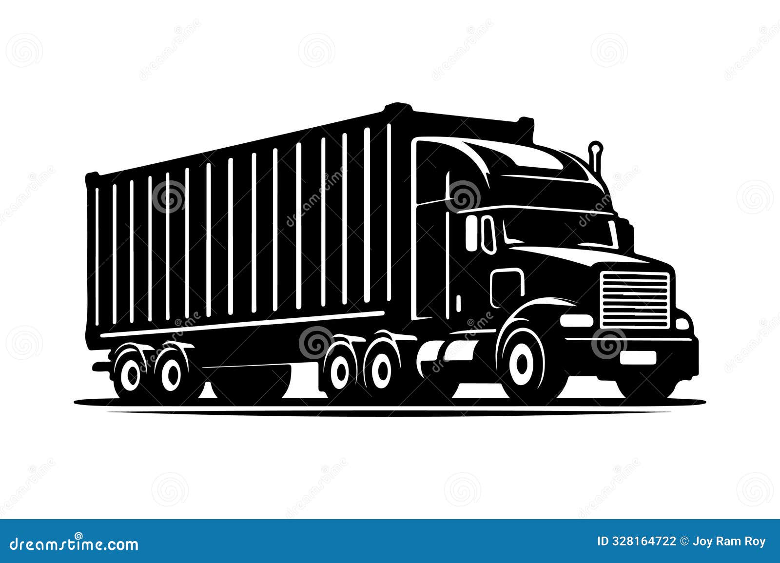 Container Track Vector Silhouette Eps Stock Vector - Illustration of ...