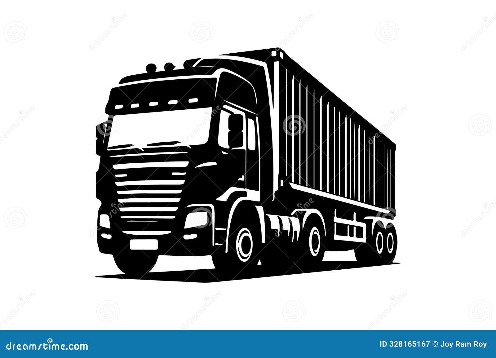 Container Track Vector Silhouette Eps Stock Vector - Illustration of ...