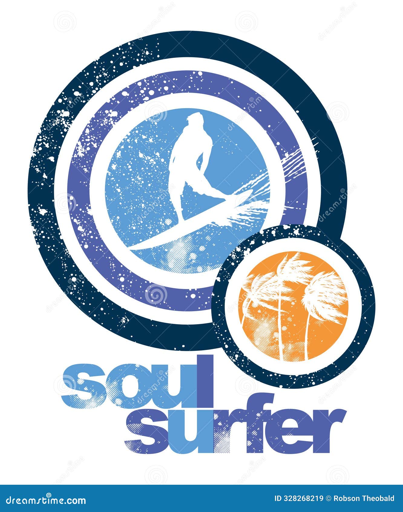 Graphic soul surfer stock illustration. Illustration of sport - 328268219