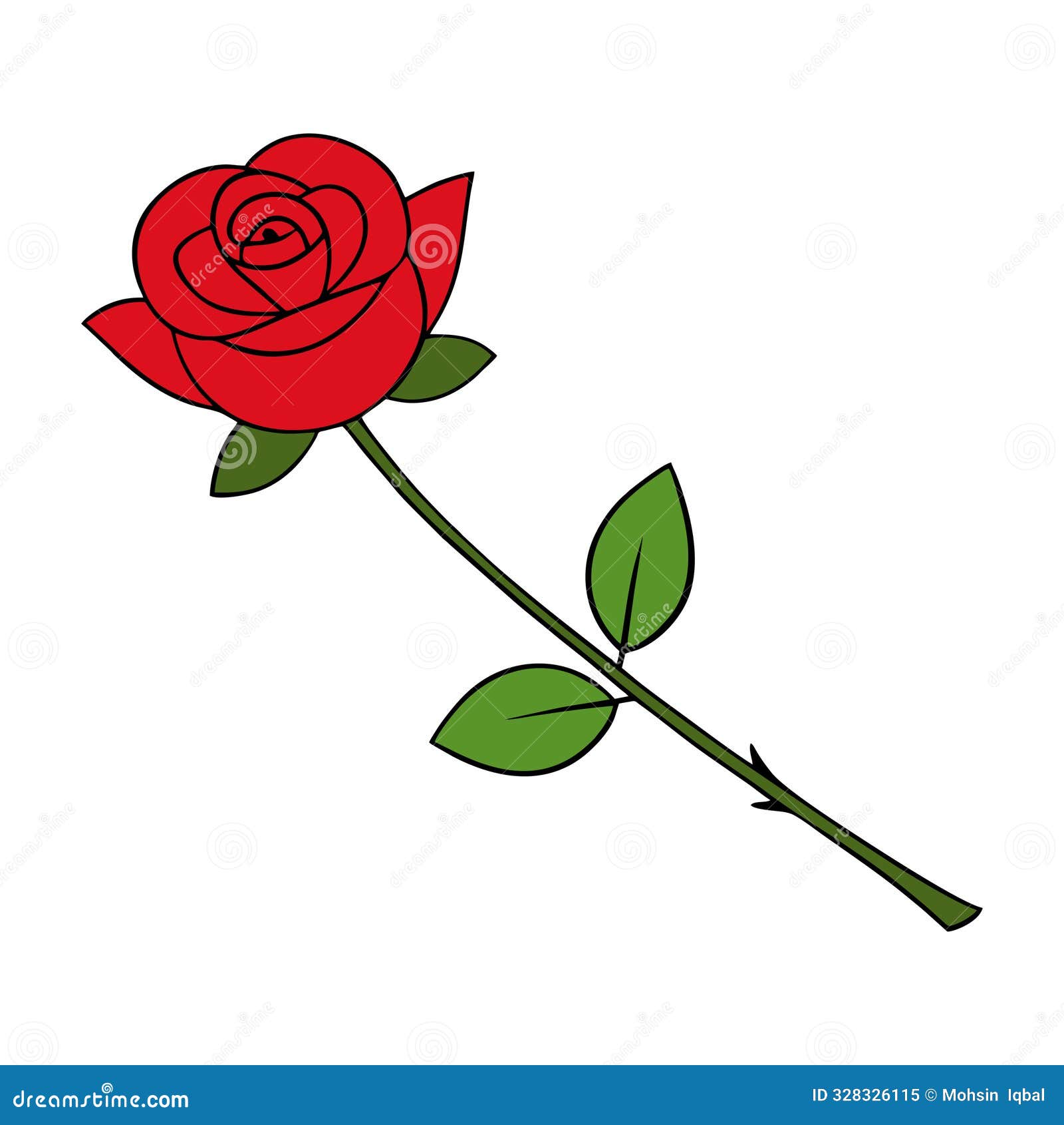 Chinese Red Rose Icon Vector Stock Illustration - Illustration of ...