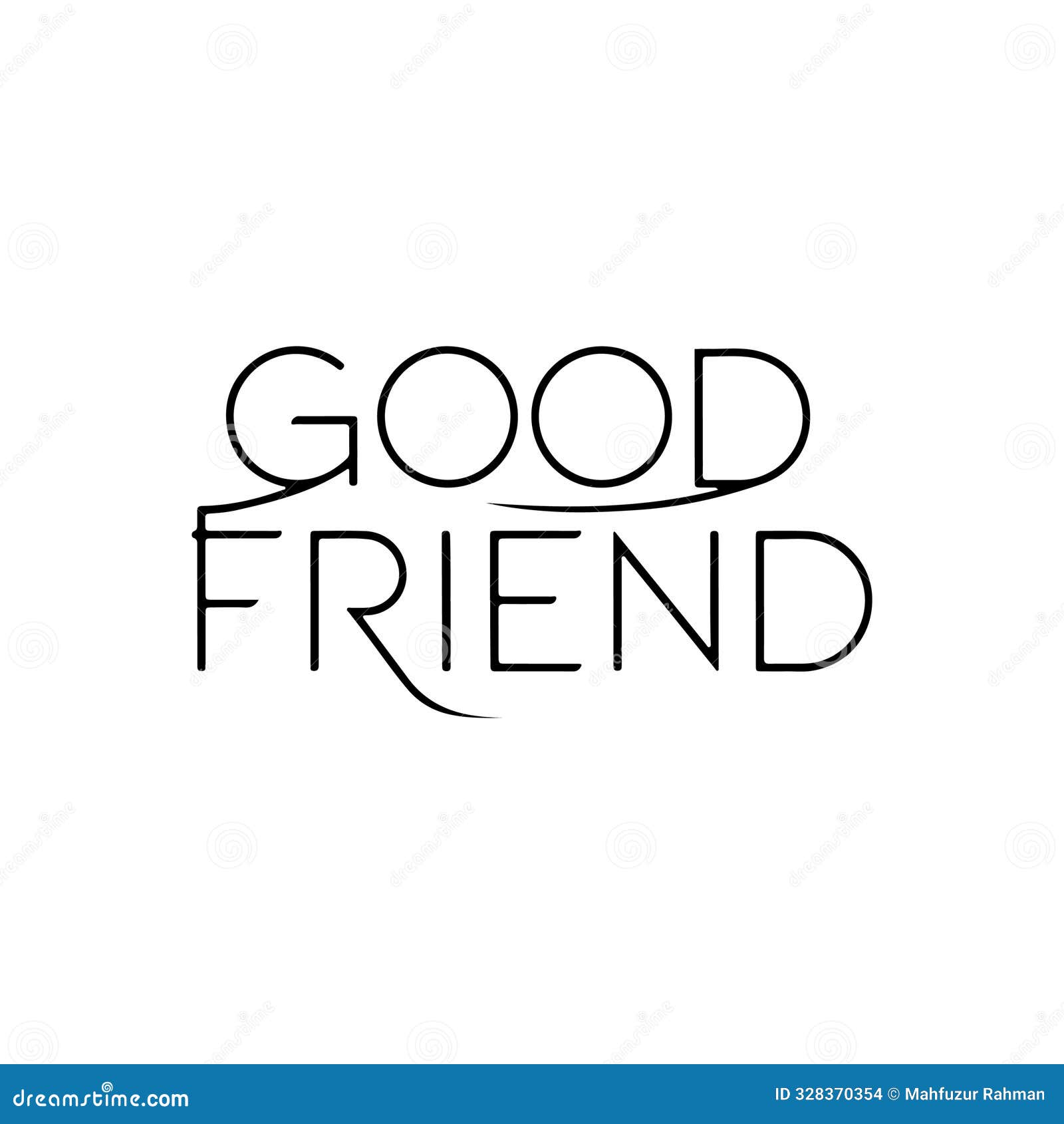 Good Friend Typography Vector Illustration Stock Illustration ...