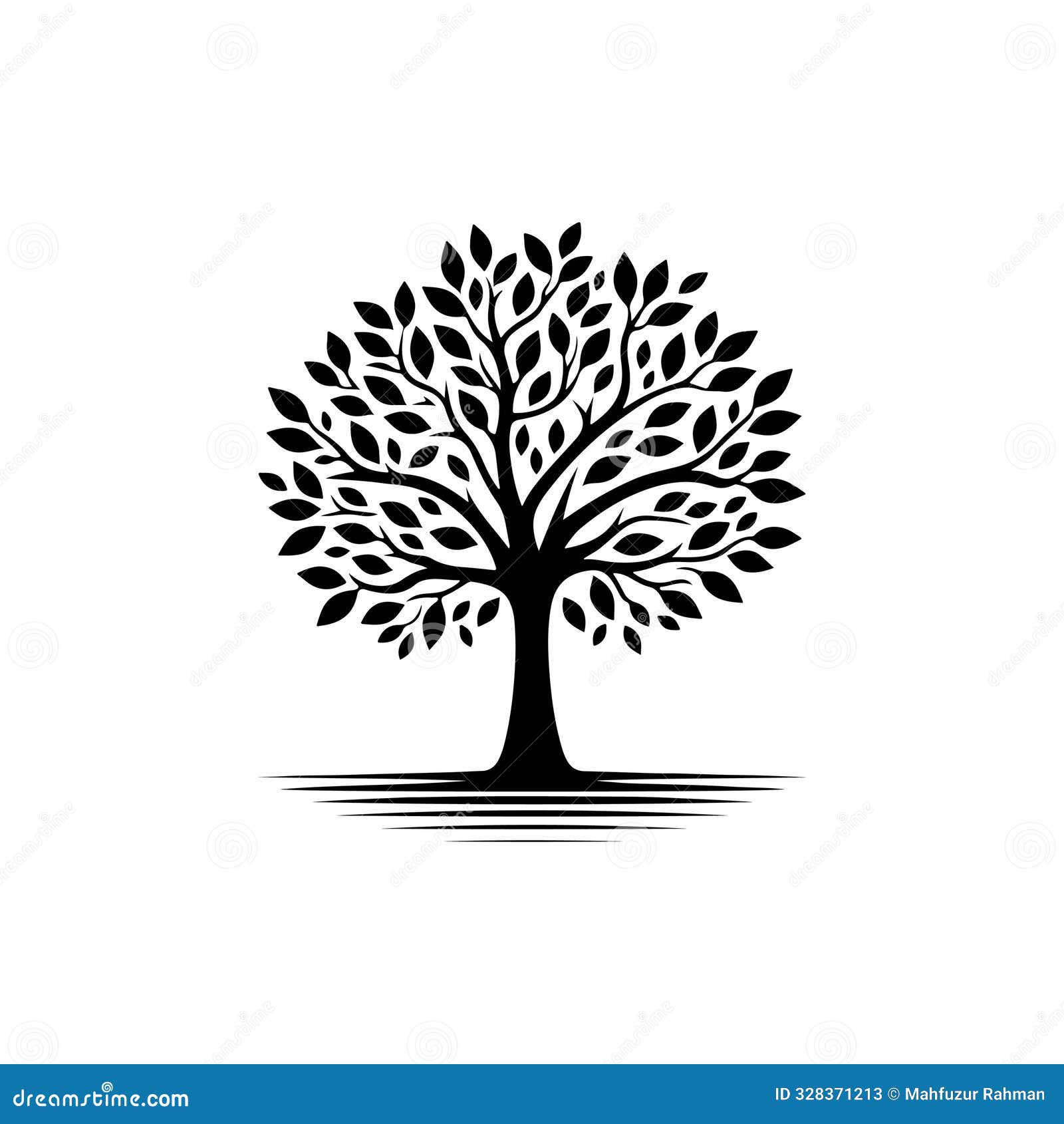 Simple Tree Vector Illustration, Icon Arts and Design, Still Life, Flat ...