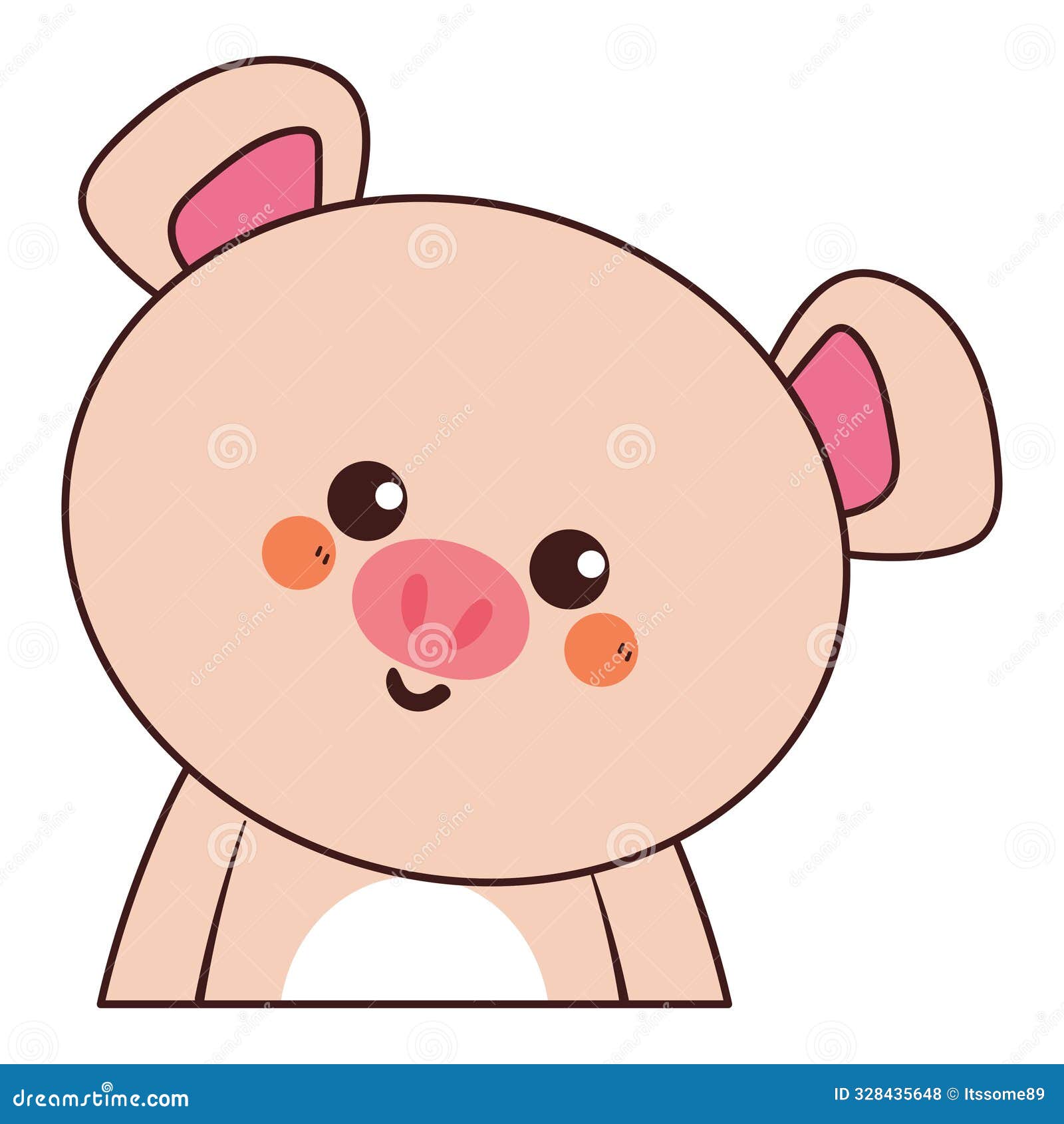 Cute Cartoon Drawing Pig. Animal Doodle Stock Vector - Illustration of ...