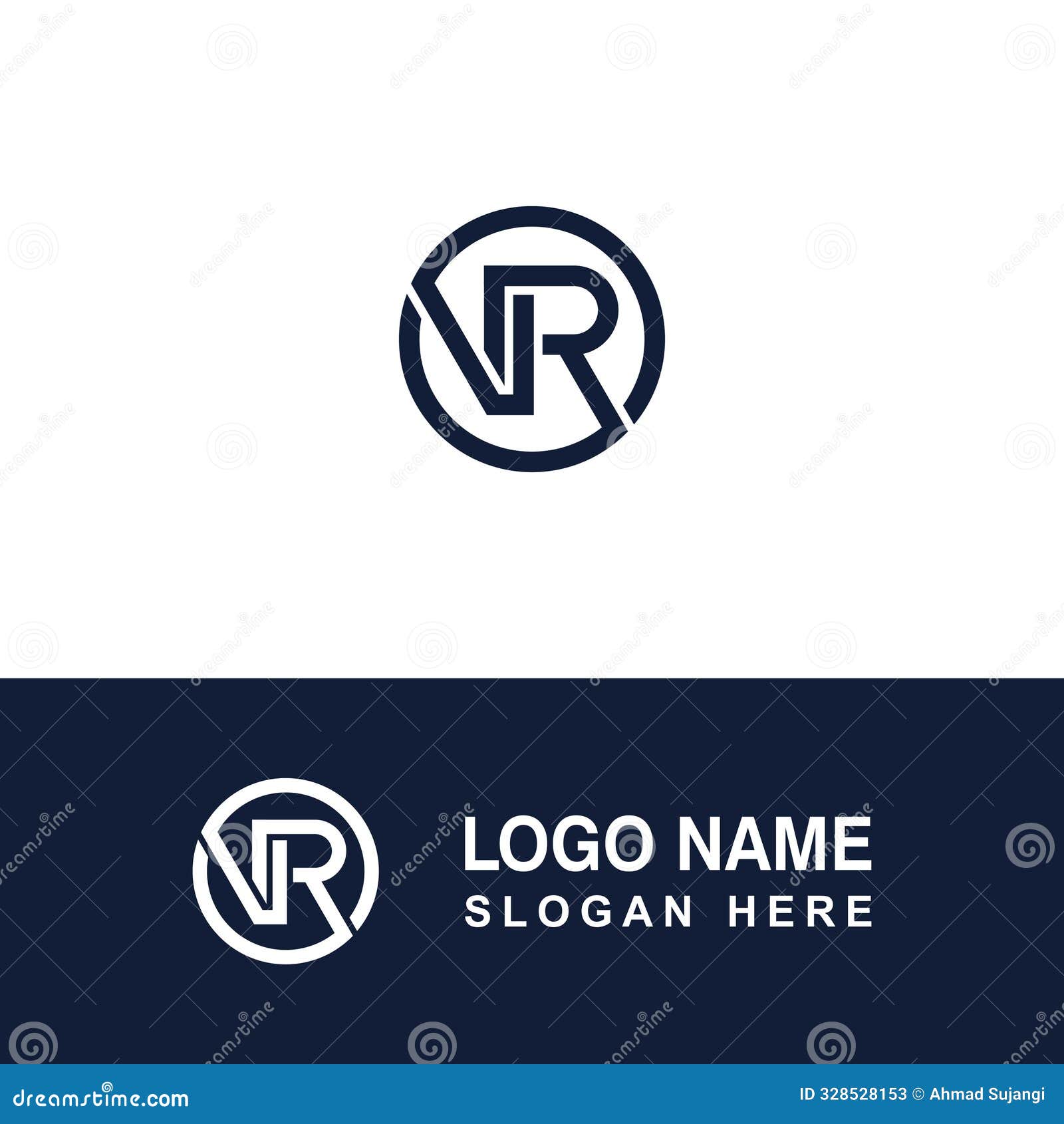 VR Letter Logo Graphic Template. Stock Vector - Illustration of ...