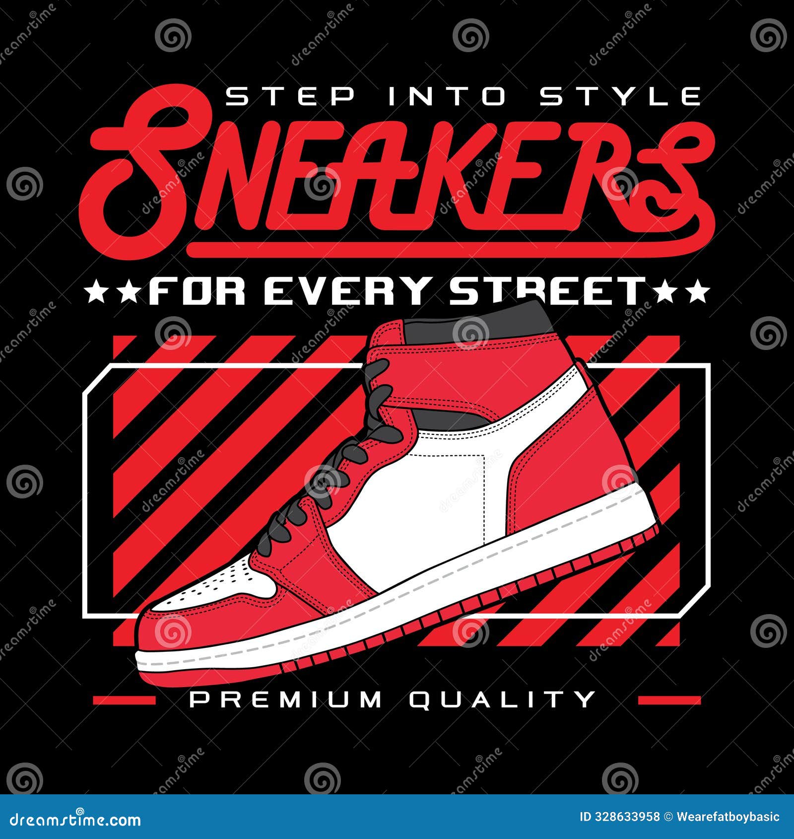 Sneakers Shoes with Slogan Lettering Typography Custom Font for Tshirt ...