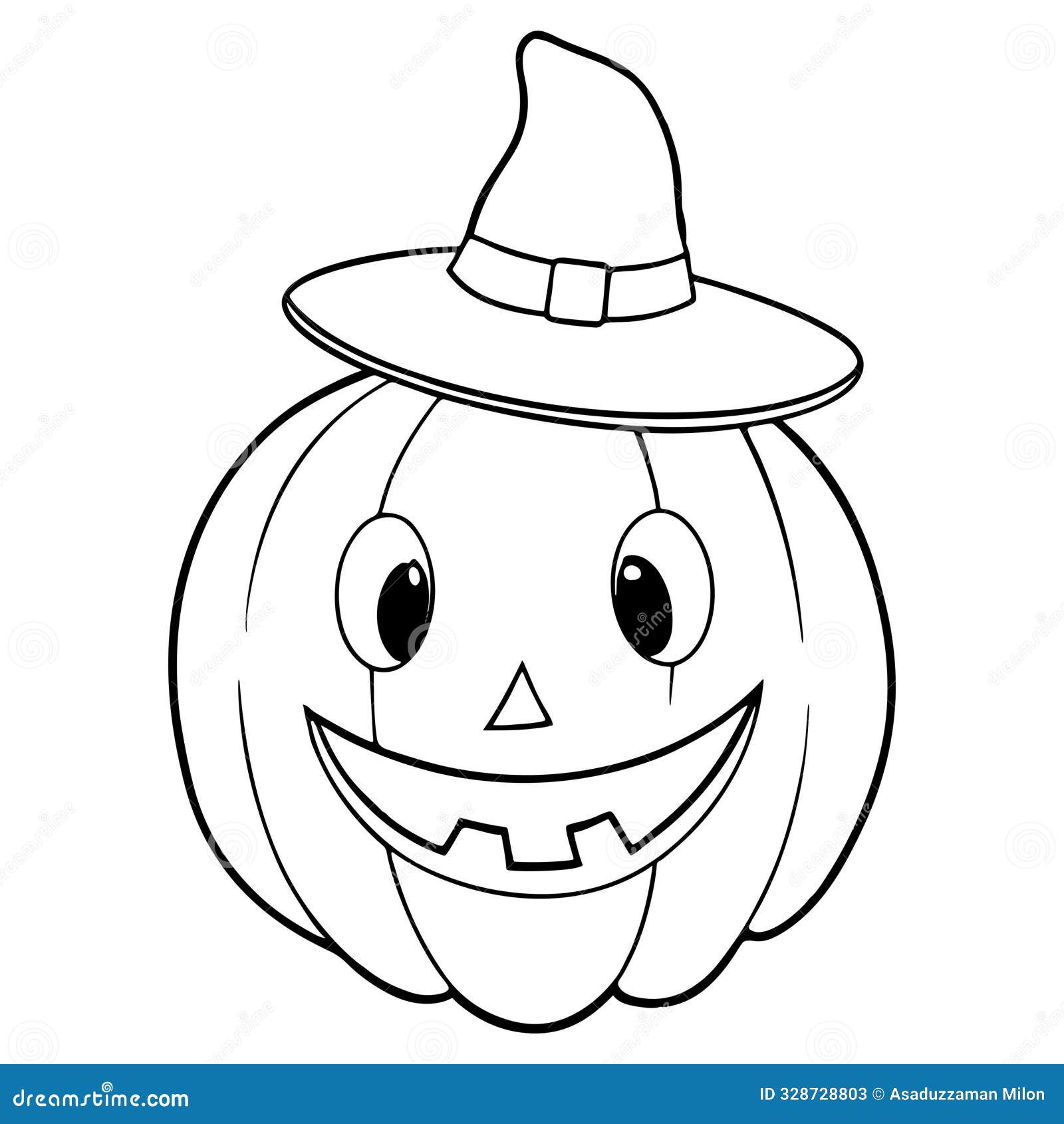 Halloween Vector for Coloring Book Stock Illustration - Illustration of ...