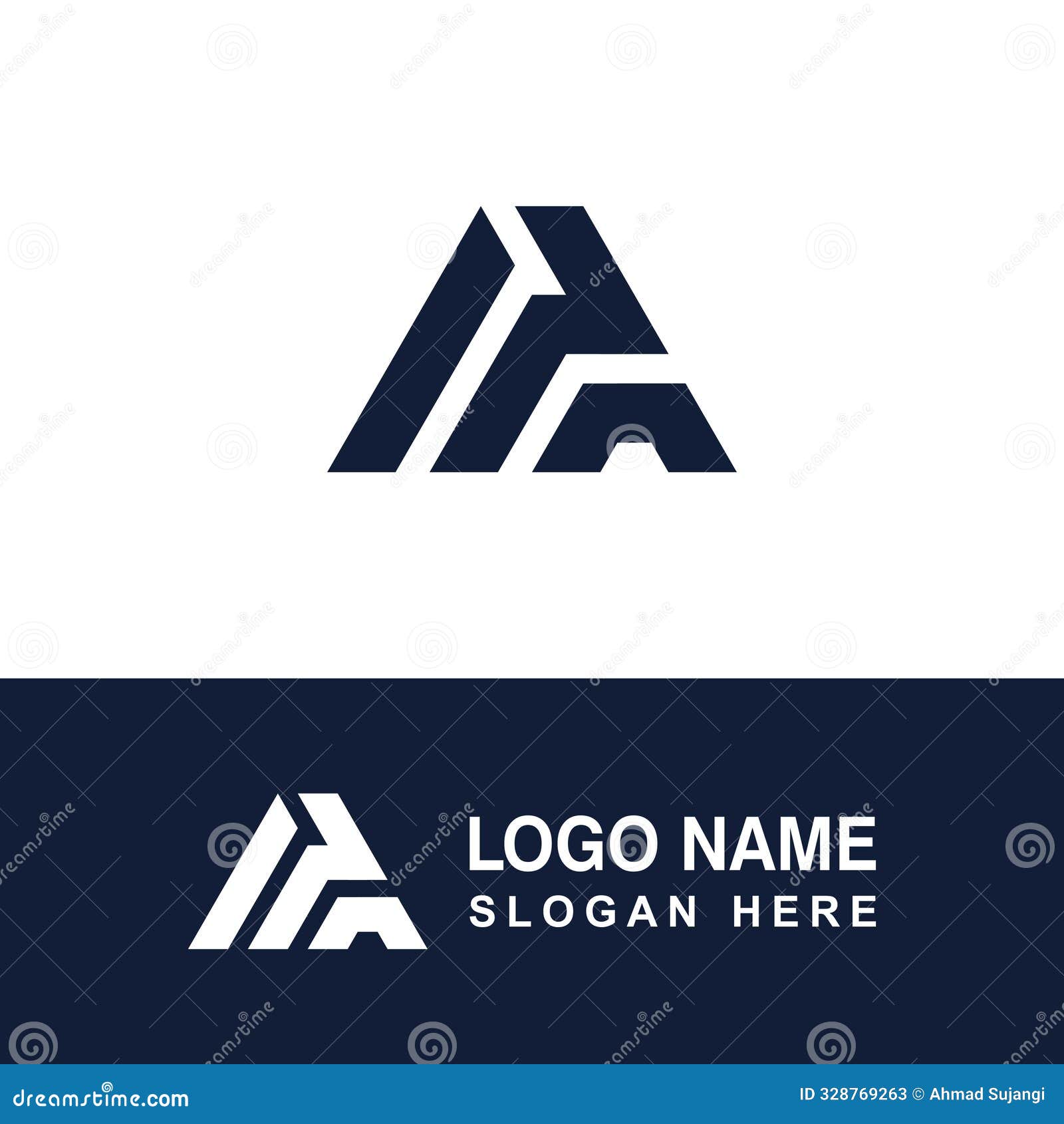 Nice Initial Logo with a Shape. Stock Vector - Illustration of ...