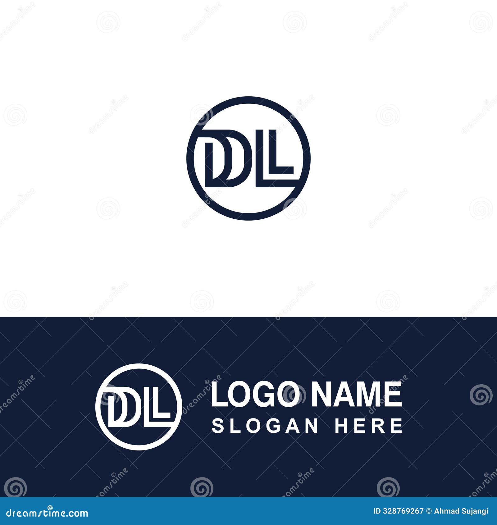 Creative DL Letter Logo Template. Stock Vector - Illustration of white ...