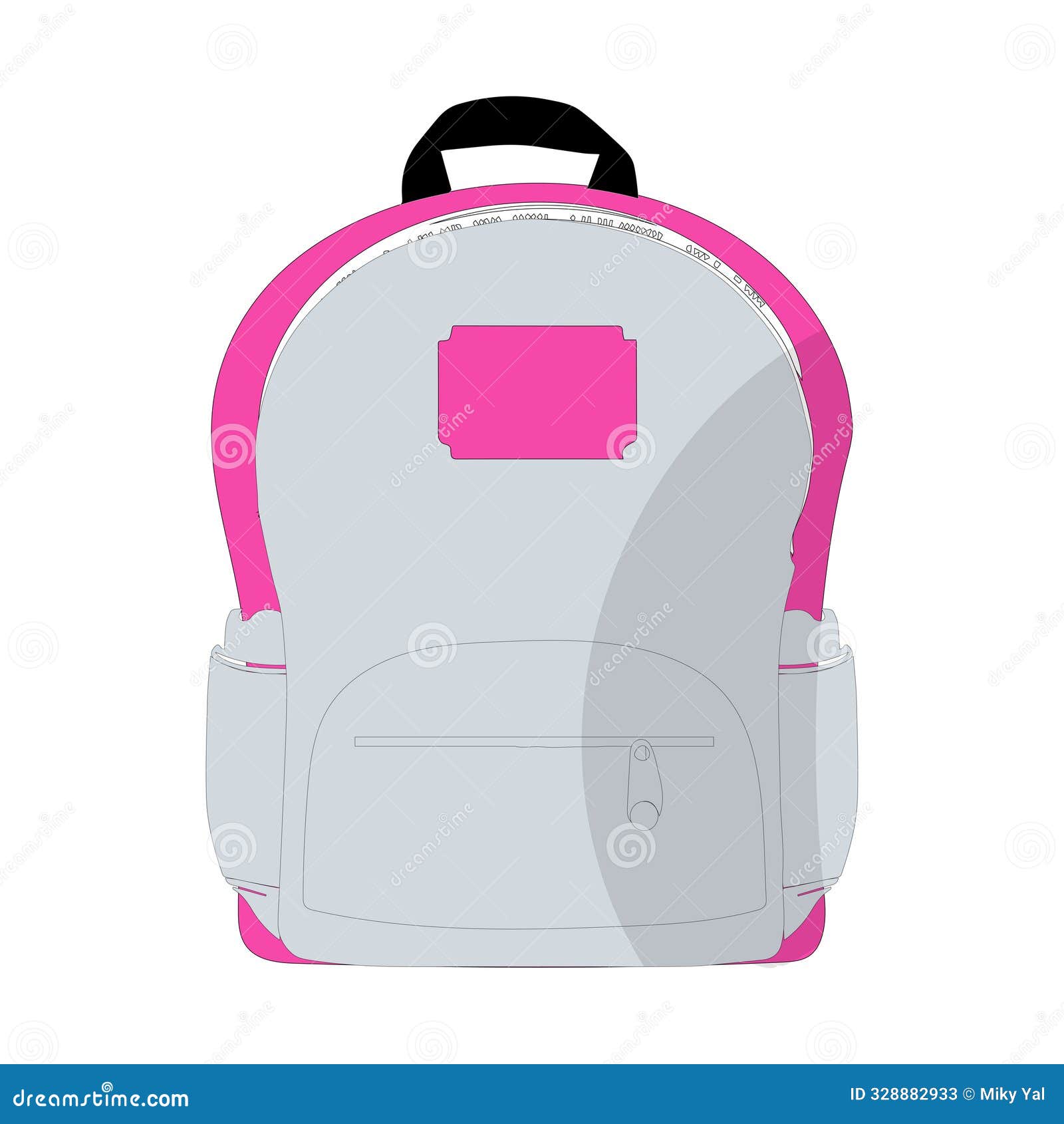 A Stylish Vector Illustration of a Two-tone Backpack. the Design ...