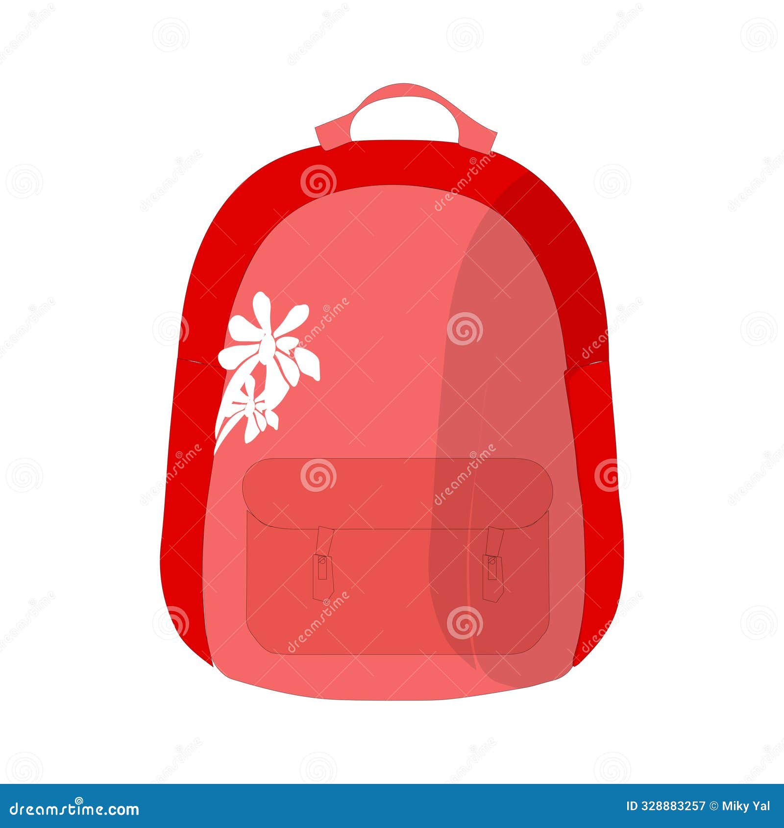 A Stylish Vector Illustration of a Two-tone Backpack. the Design ...