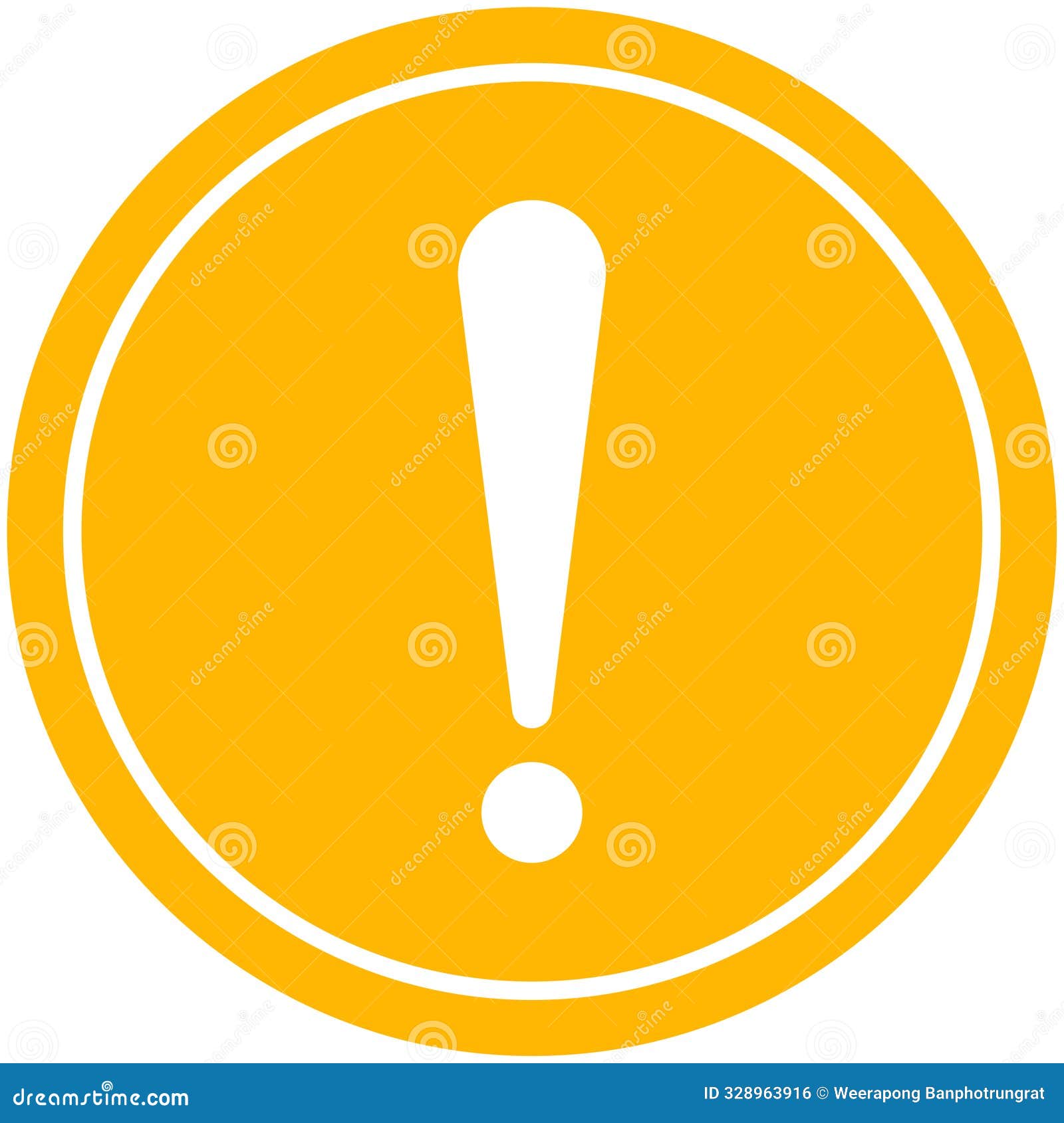 Warning Sign with Exclamation Mark on White Background. Hazard Warning ...