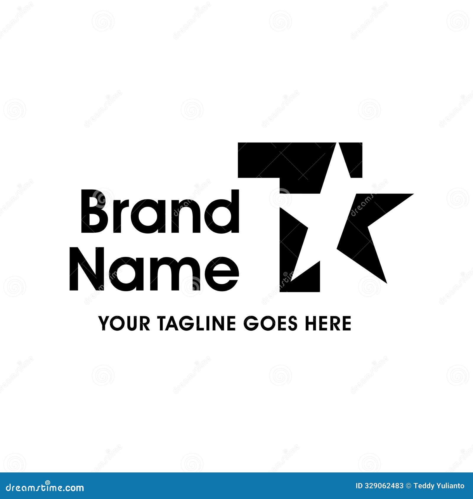 Simple and Memorable Initial T Star Logo Stock Vector - Illustration of ...