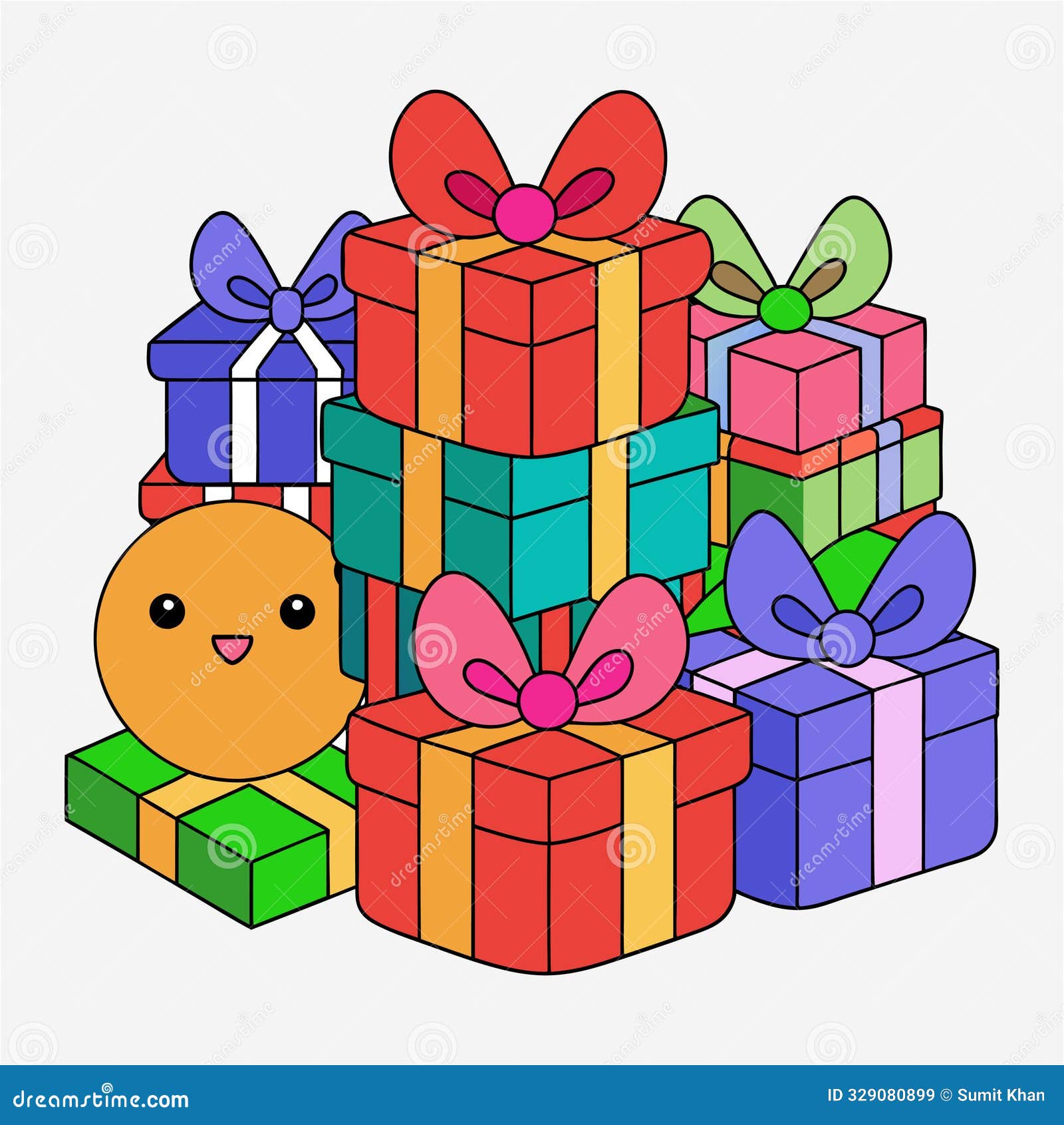 Christmas Gift Illustration - Festive and Decorative Holiday Design ...