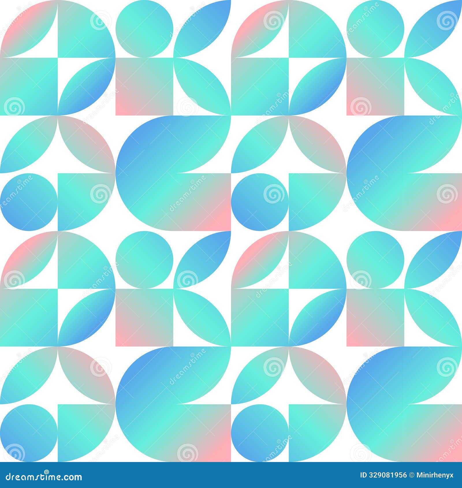 Seamless Colorful Gradient Bauhaus Pattern Design Stock Illustration ...