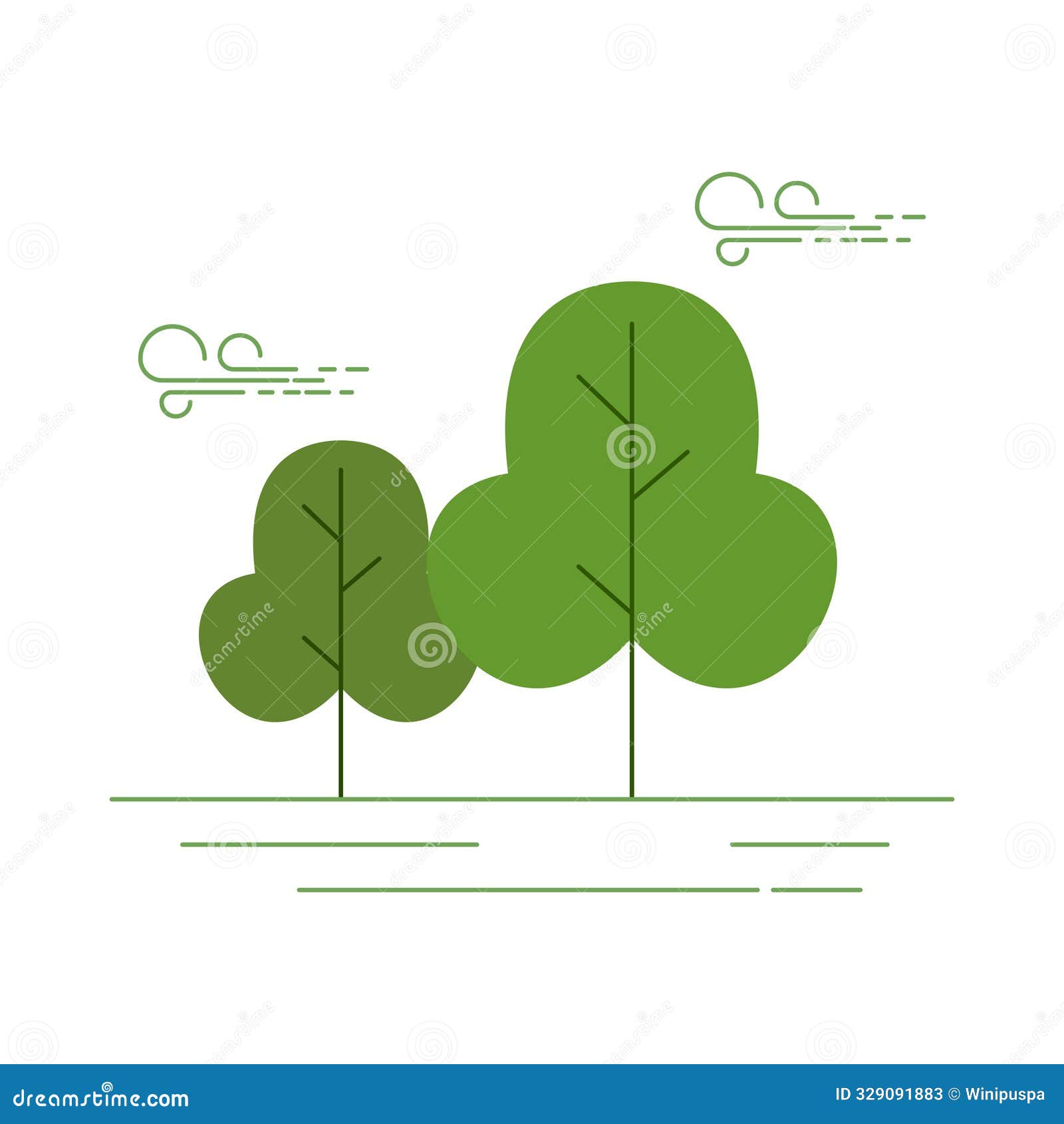 Nfo Graphic and Elements of Natural Forest Landscapes, Flat Design ...