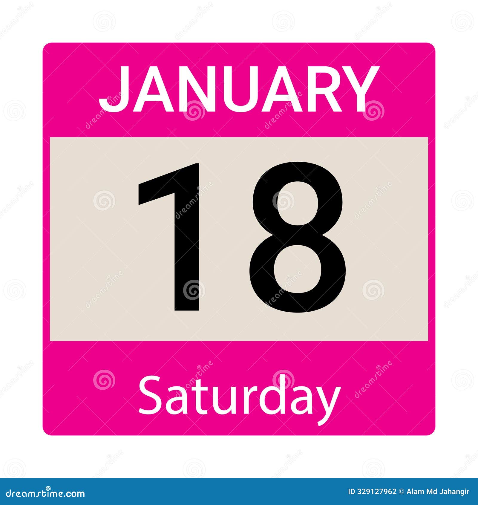 18 January .Saturday Date Template .Useful Design for Calendar or Event ...