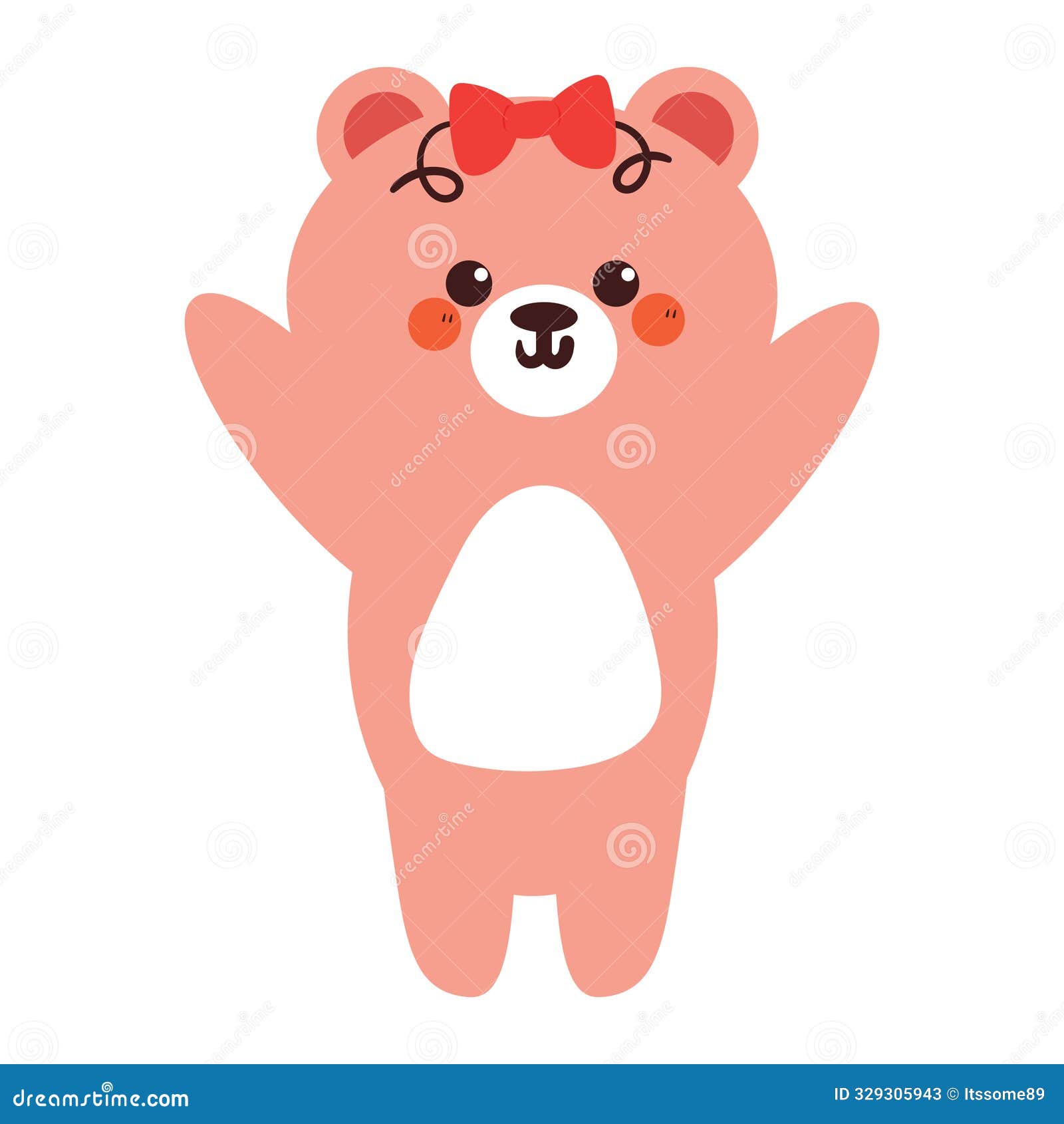 Hand drawing cartoon bear stock vector. Illustration of drawing - 329305943