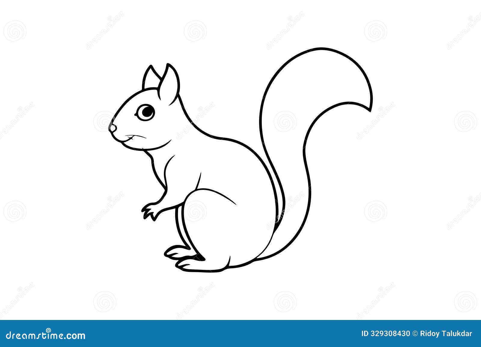 Designing a Stunning Squirrel Vector Line Art Design Stock Vector ...