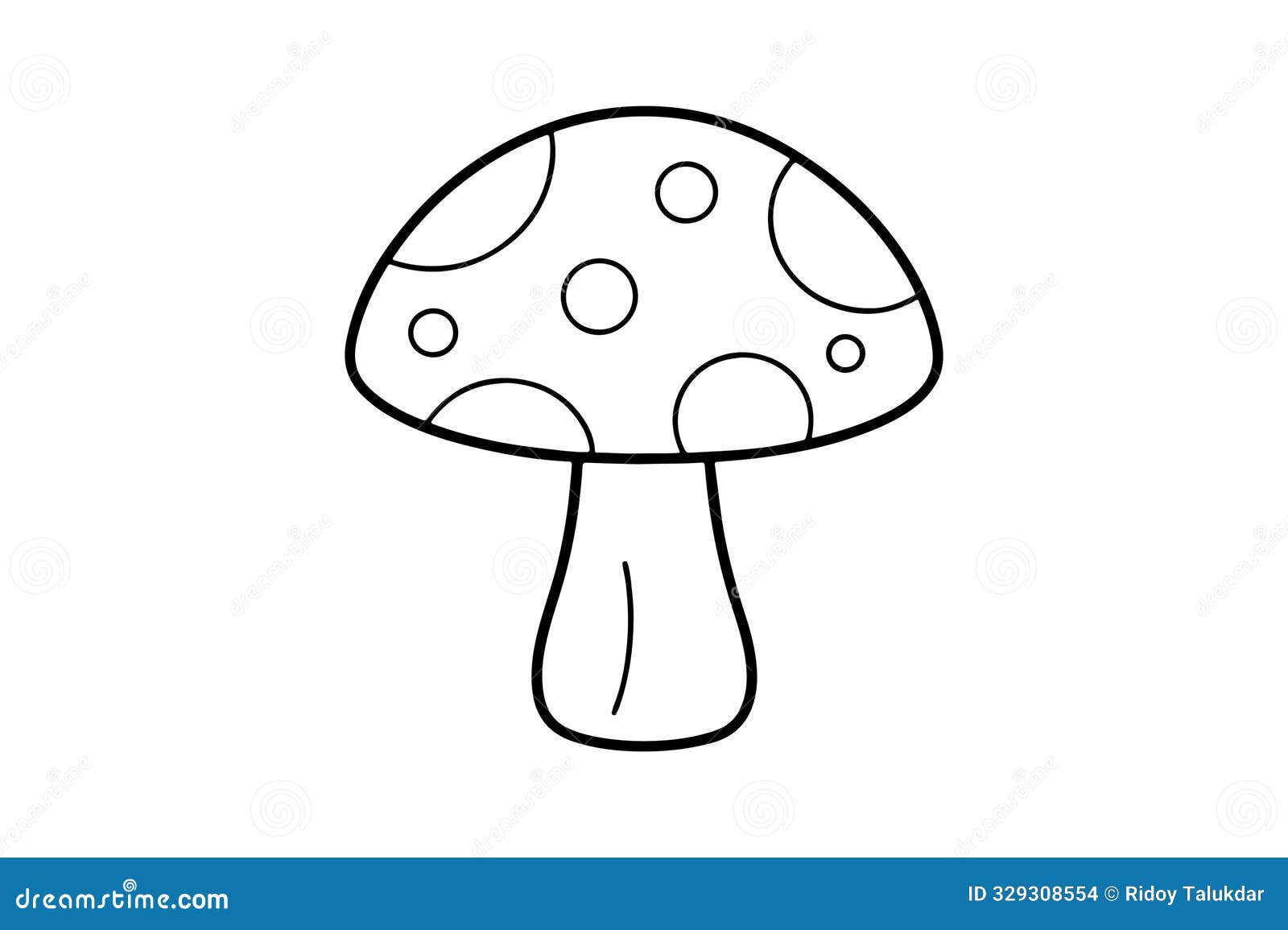 Mushroom Line Icon, Outline Vector Symbol Illustration for Design Stock ...