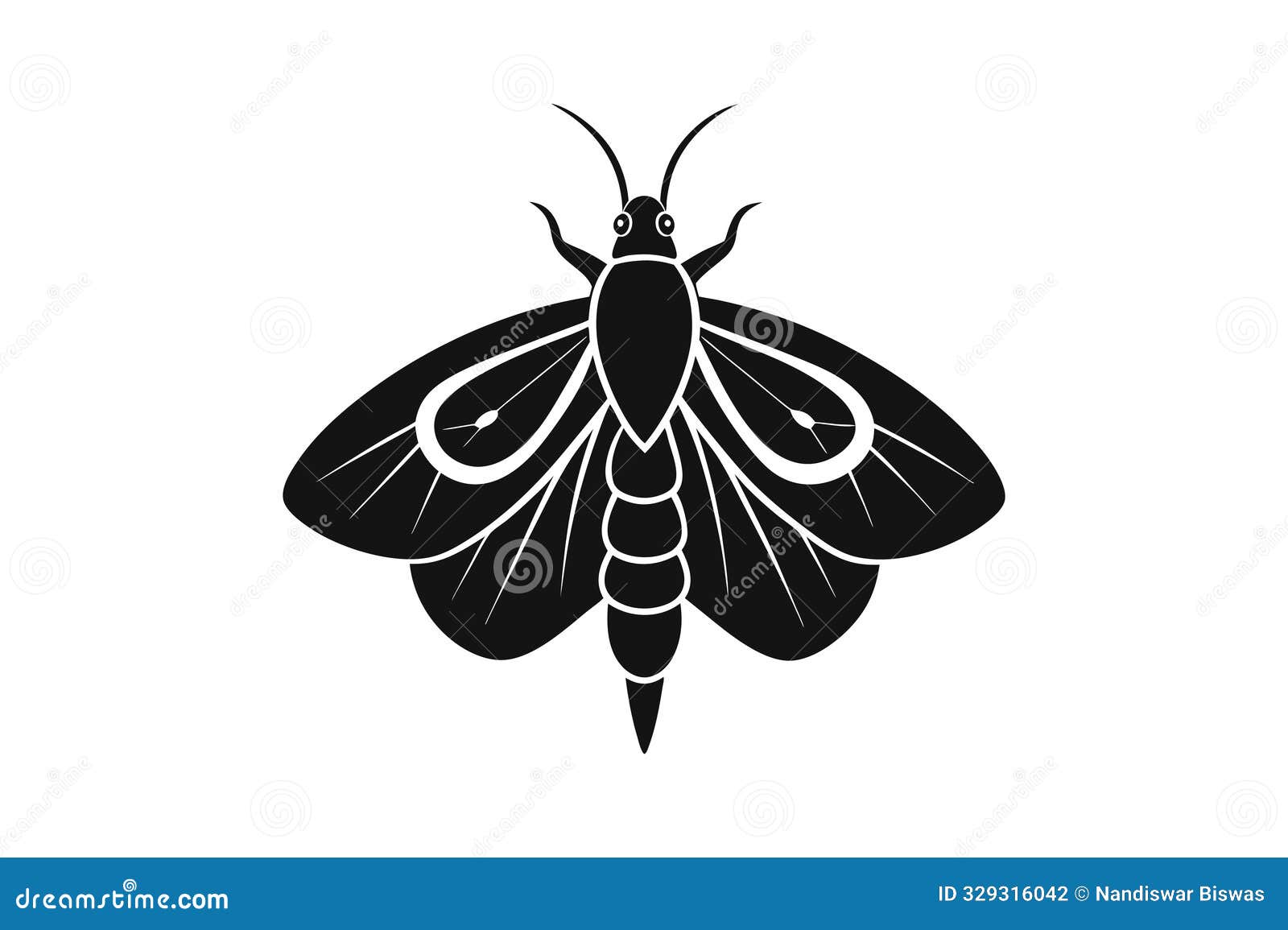 Mystical Moth Vector Silhouette Illustration , Moth Vector Silhouette ...