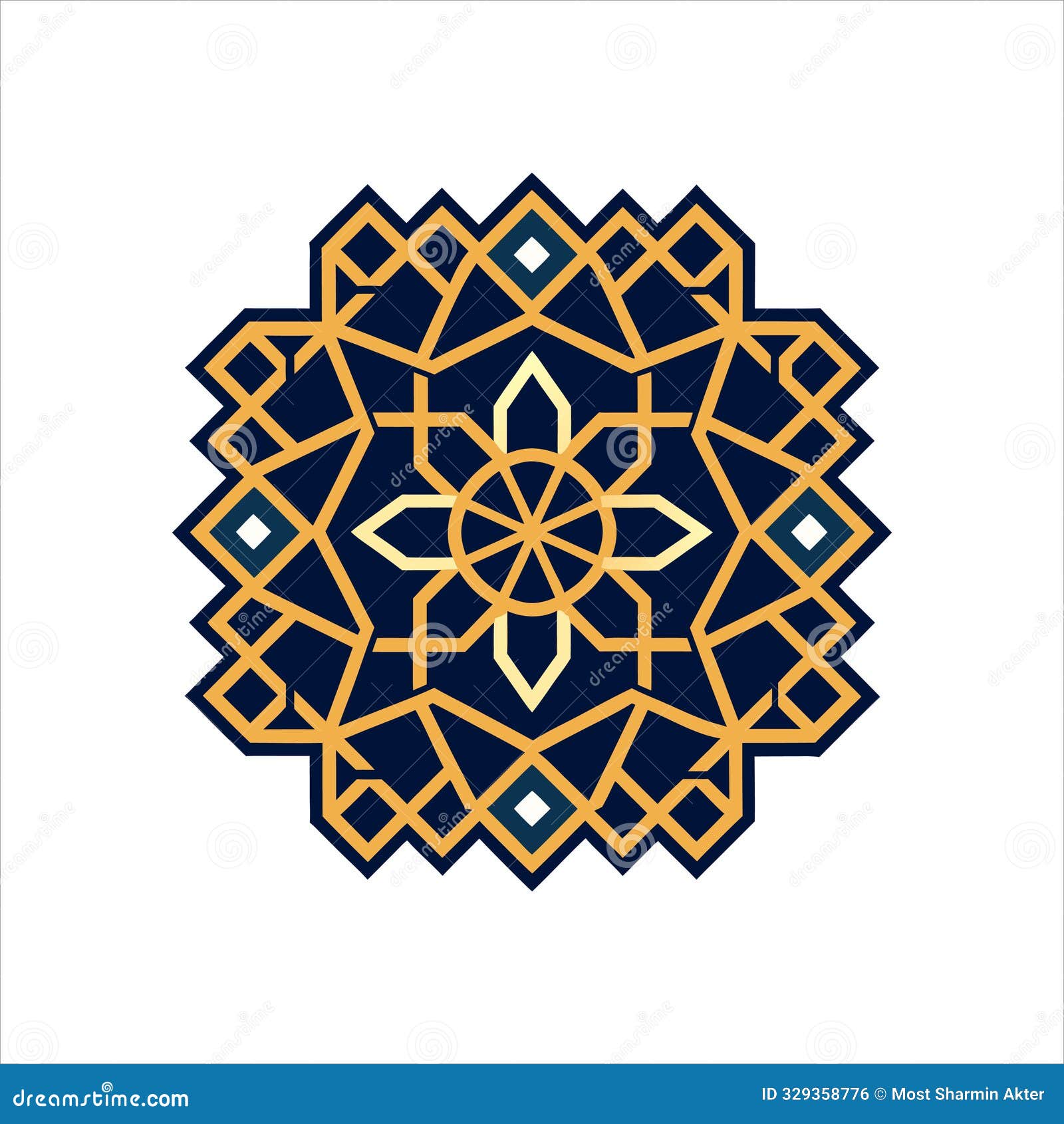 Islamic Geometric Ornament Art Vector Illustration. Stock Vector ...