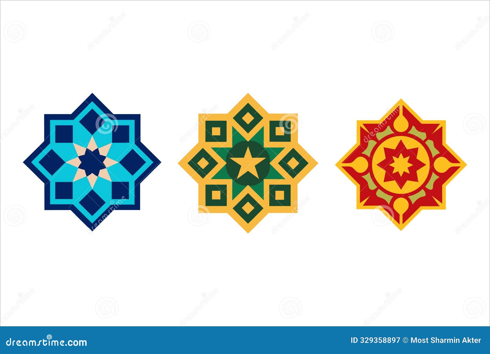 Islamic Geometric Ornament Art Vector Illustration. Stock Vector ...