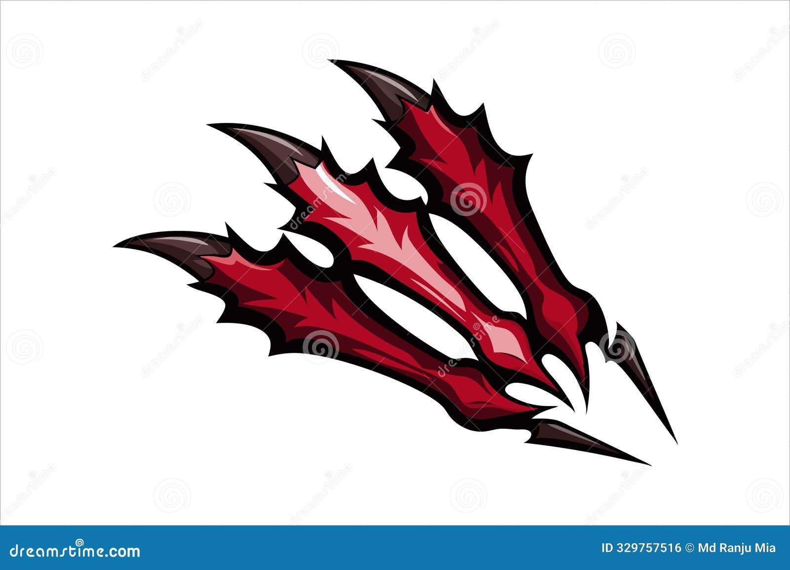 Ripping Onster Claws Vector Illustration. Stock Vector - Illustration ...