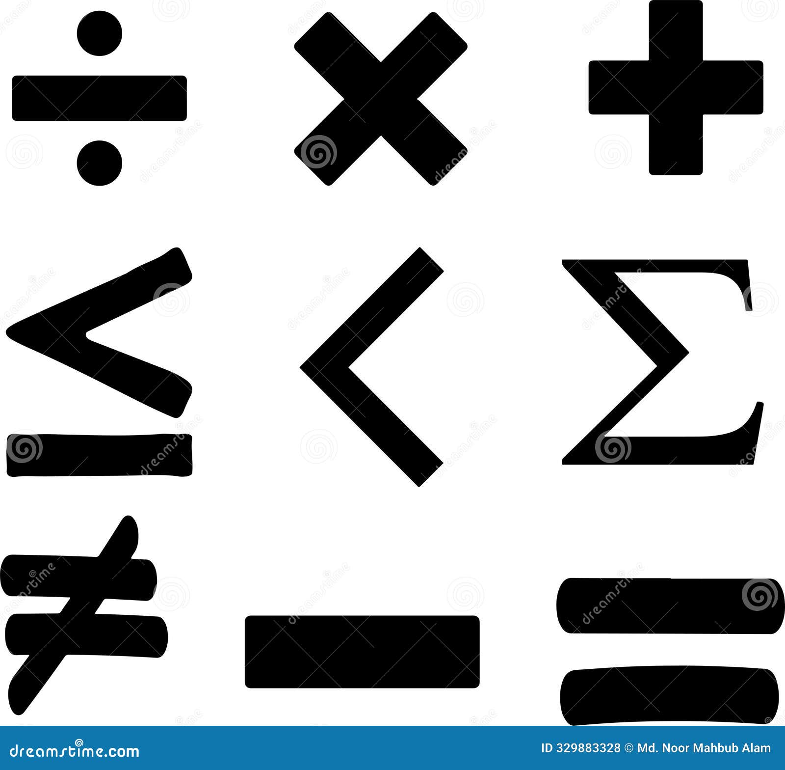 Math Icon Set. stock illustration. Illustration of series - 329883328