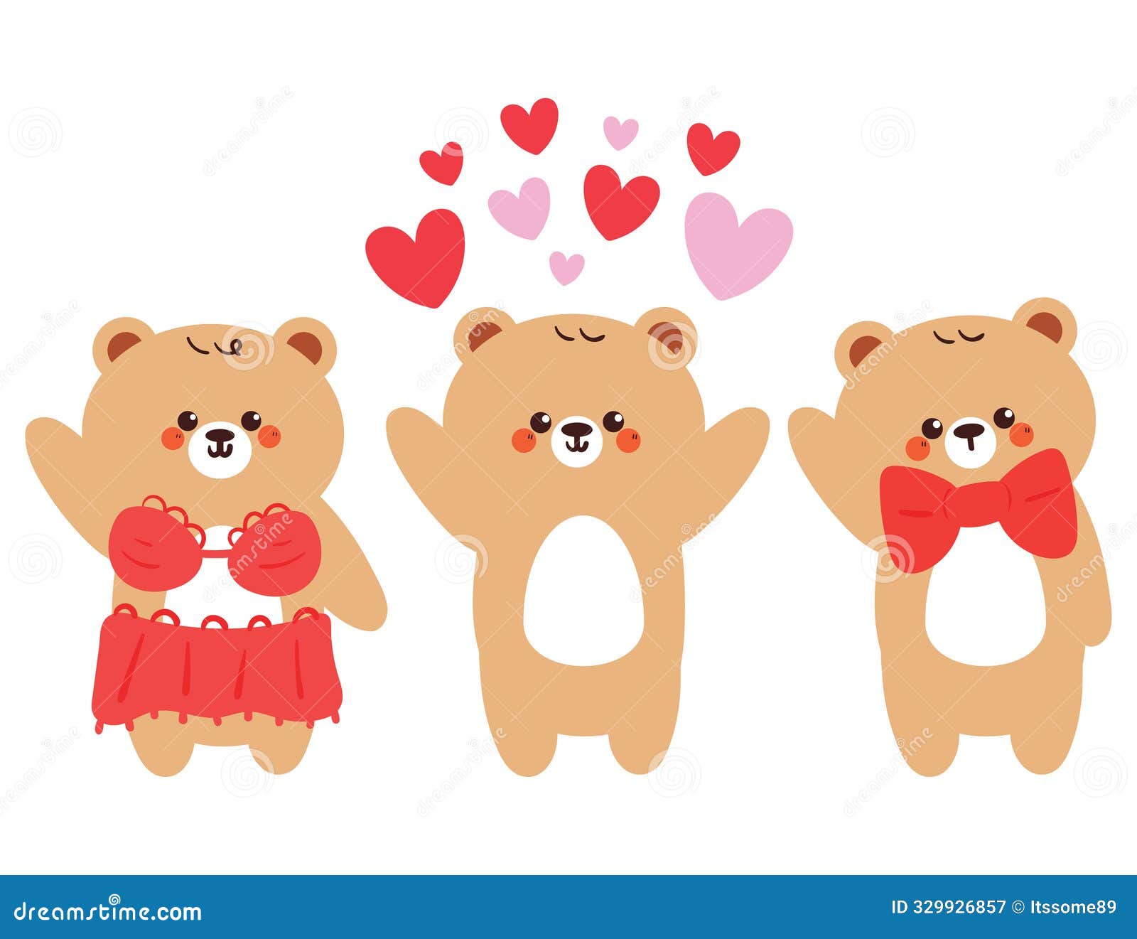 Hand Drawing Cartoon Bear Sticker Set Stock Vector - Illustration of ...