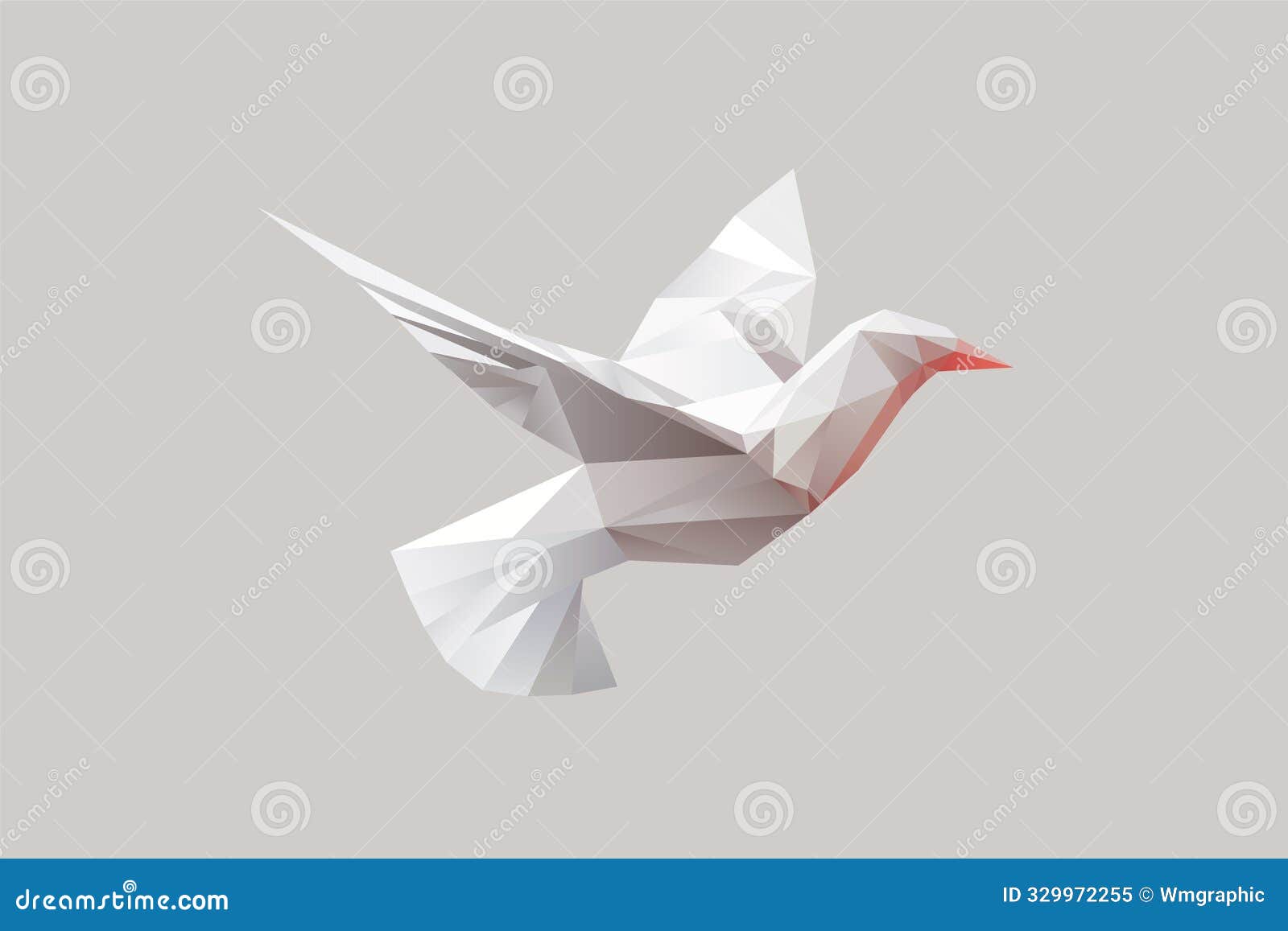 Origami Dove Flying With Folded Paper Wings Stock Photography ...