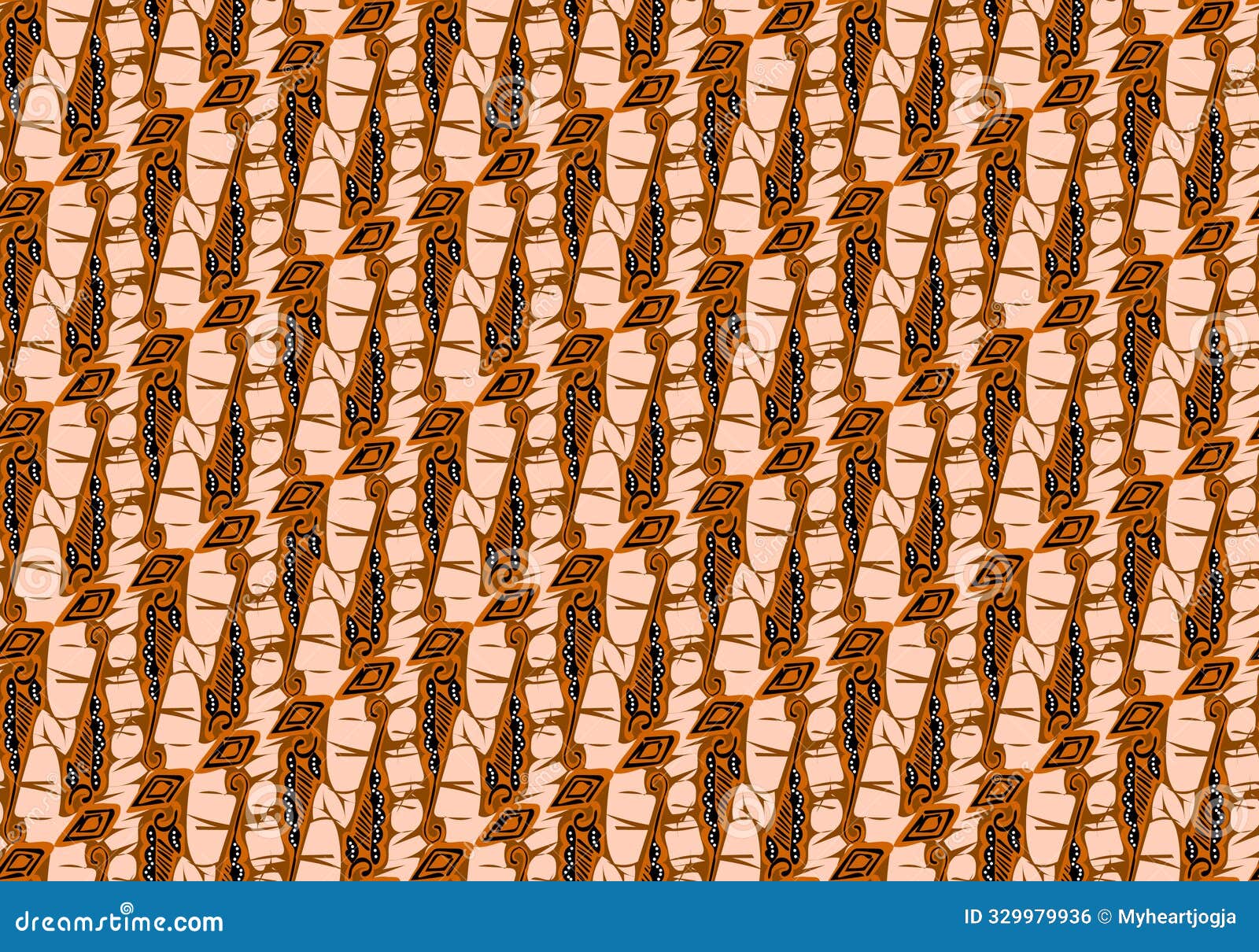 Modern Batik Parang Motif Pattern Stock Illustration - Illustration of ...