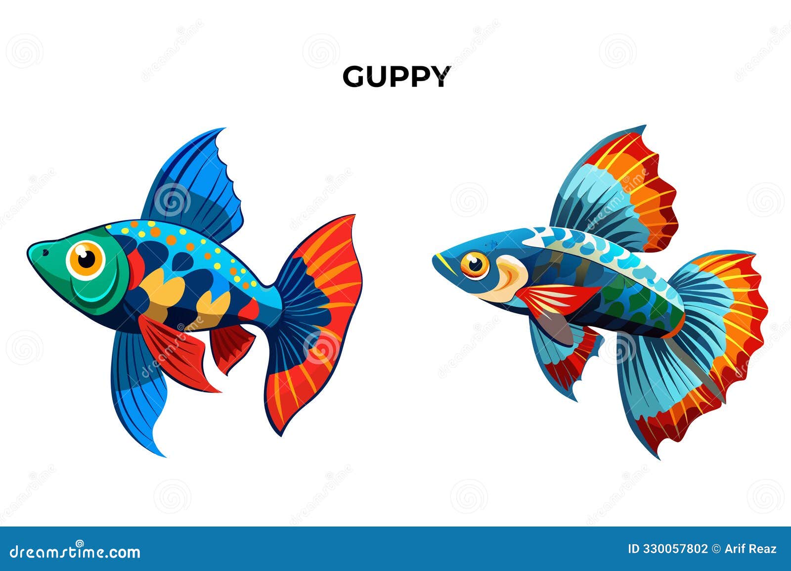 Guppy Fish Vector Illustration: a Versatile Design Resource Stock ...