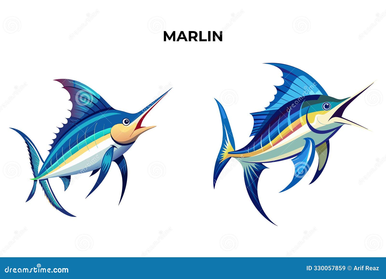Marlin Fish Vector Illustration: a Versatile Design Resource Stock ...